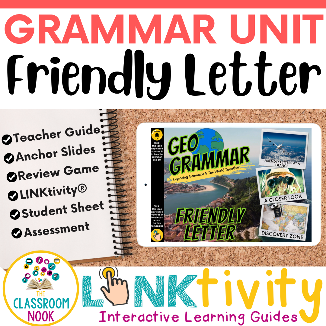 3rd Grade Grammar Activities: ADJECTIVES (LINKtivity® + Mini-Unit ...