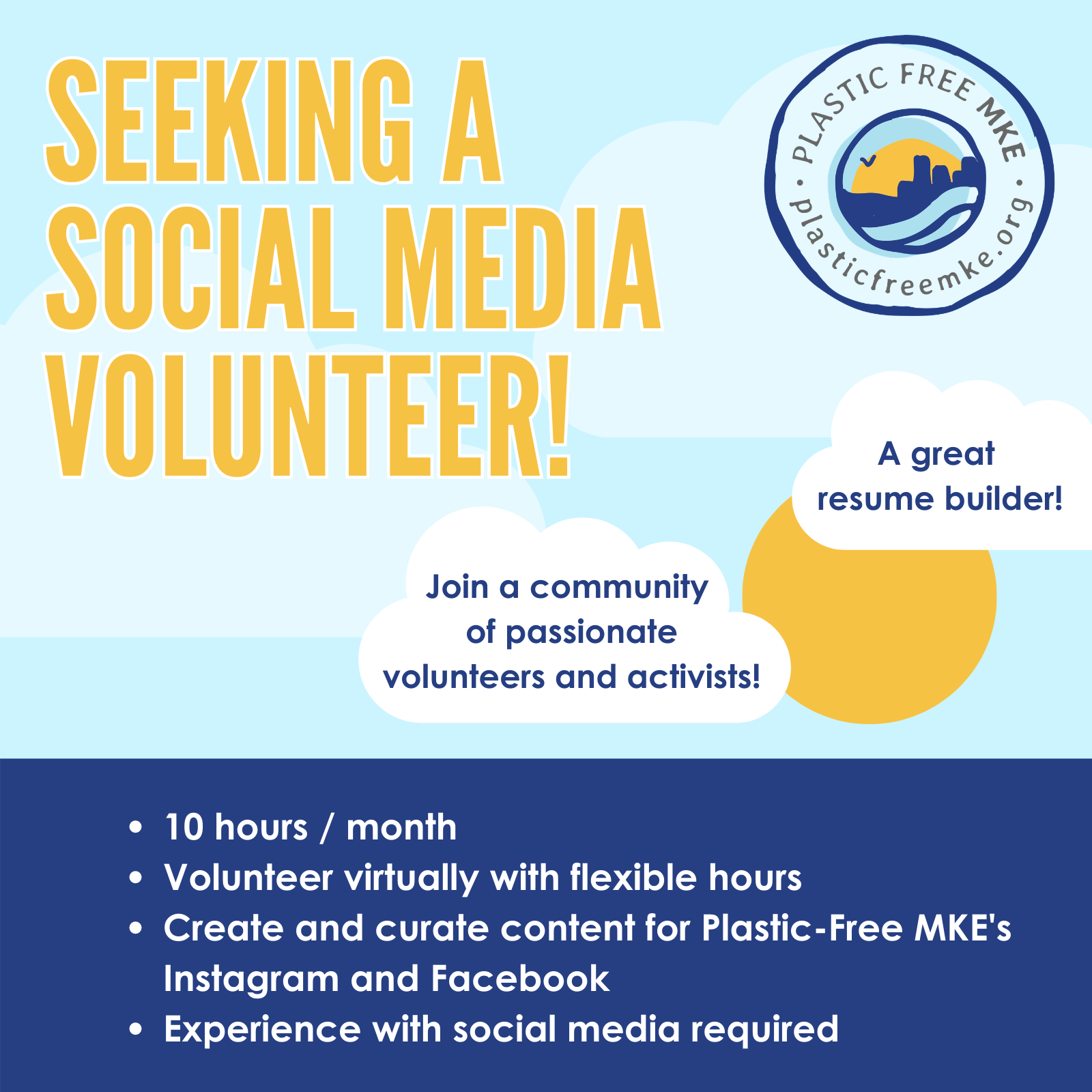 Social Media Volunteer Position — PlasticFreeMKE
