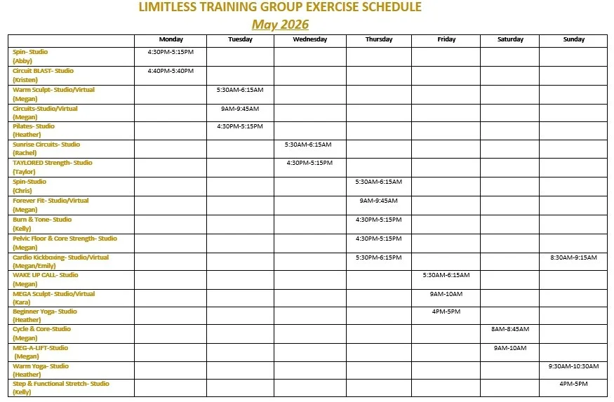 Classes — LIMITLESS TRAINING