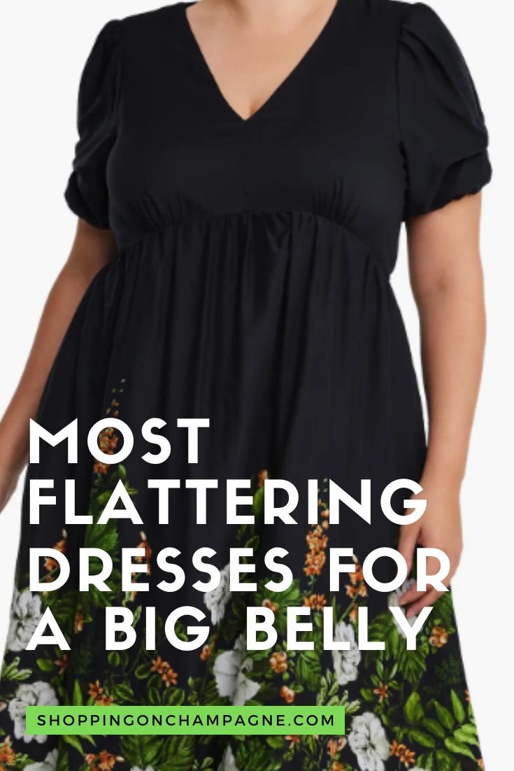 Flattering Dresses for a Big Belly — Shopping on Champagne | Nancy Queen | Fashion Blog