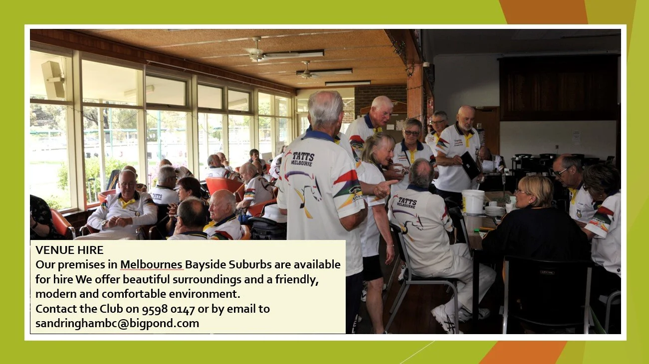 Functions at Sandy Bowls — Sandringham BOWLS CLUB