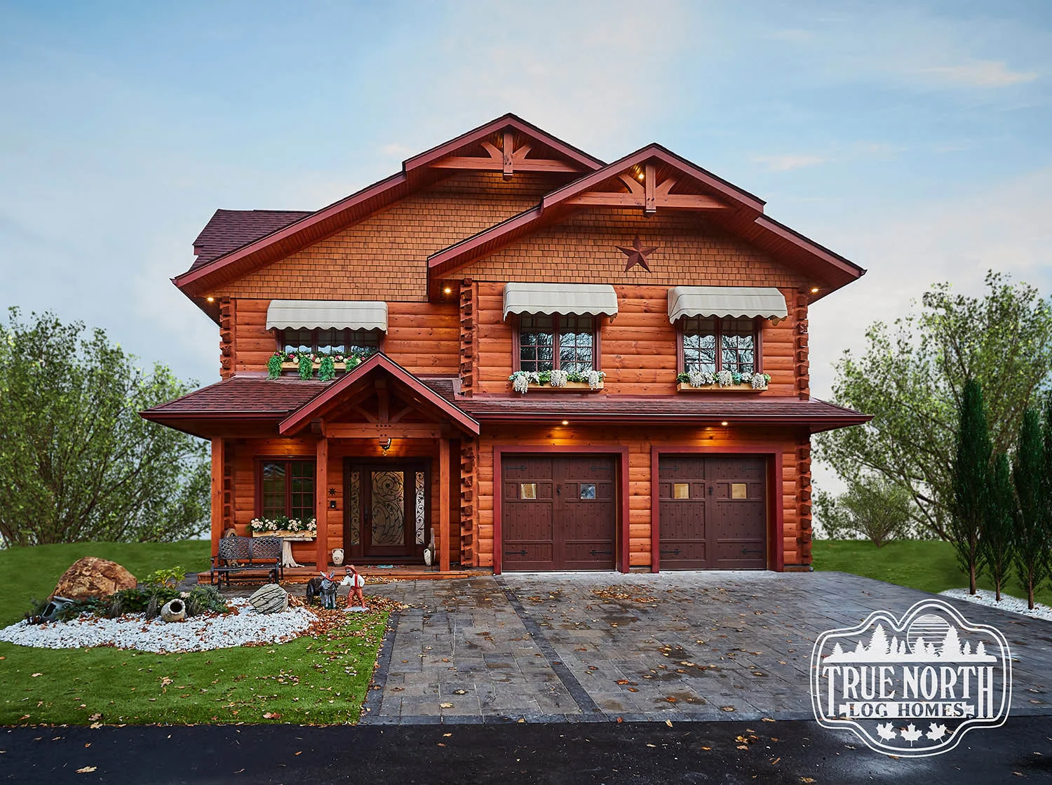 Matin True North Log Home — Construct & Conserve | Custom Home Builder