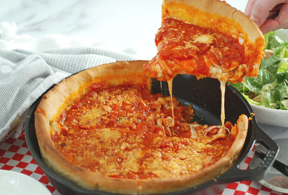 Chicago-Style Deep Dish Pizza — The Yummy Yenta