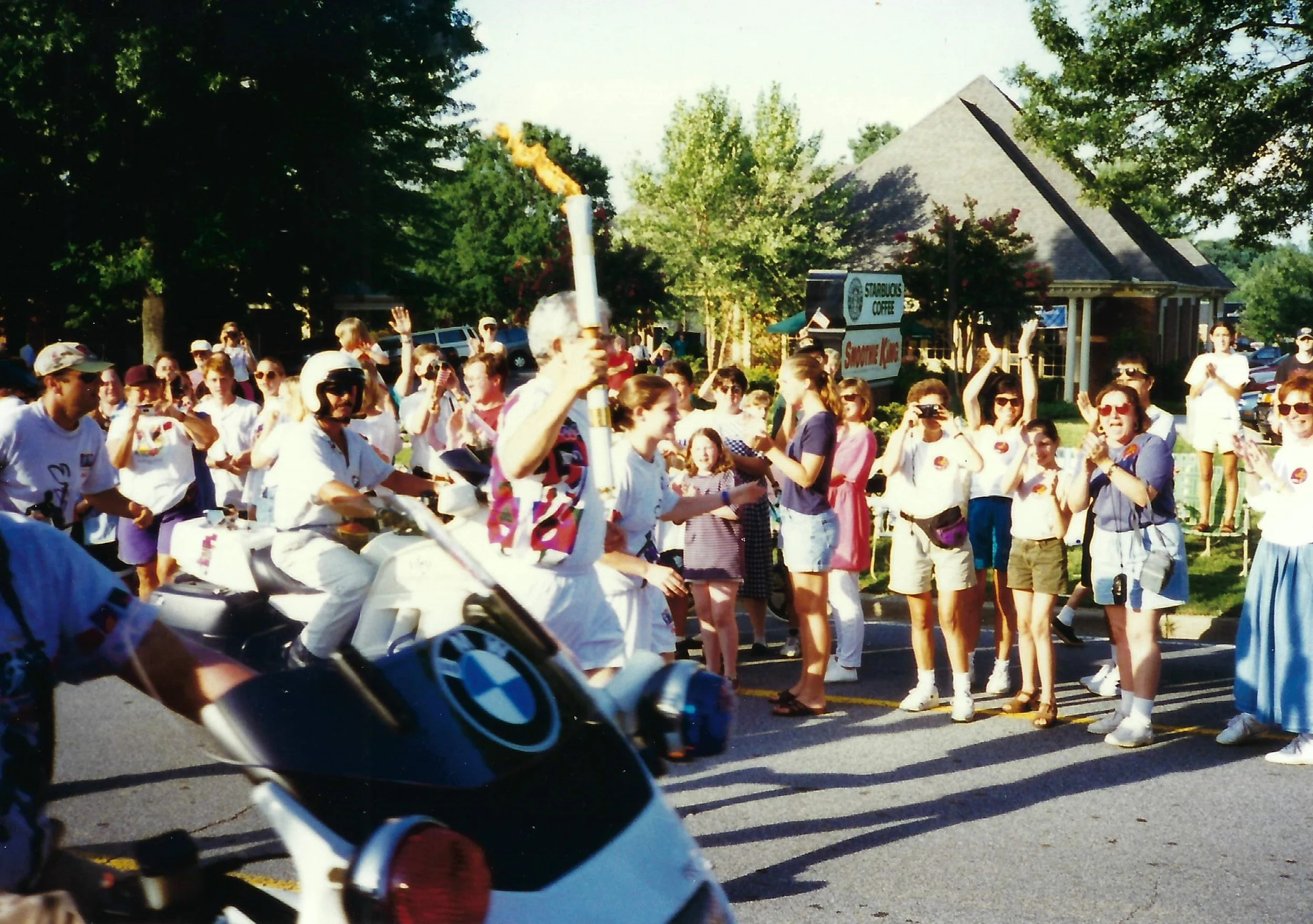 1996 Atlanta Olympic Torch passes through Dunwoody — Past Tense GA