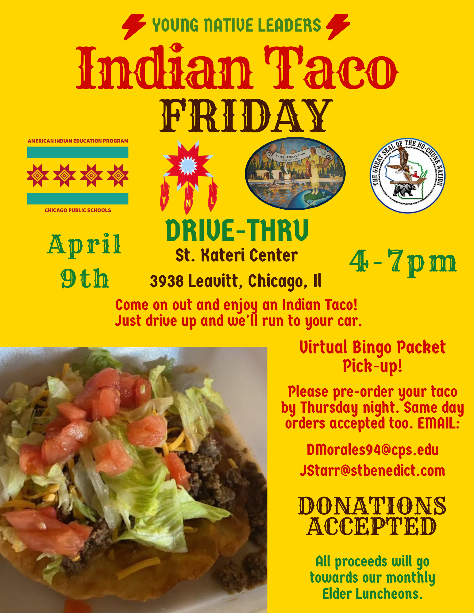 YNL Indian Taco Friday — Saint Kateri Center of Chicago