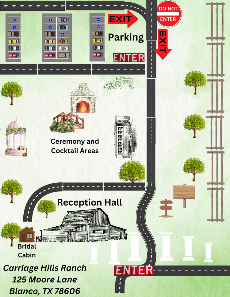 Directions and Venue Map — Carriage Hills Ranch