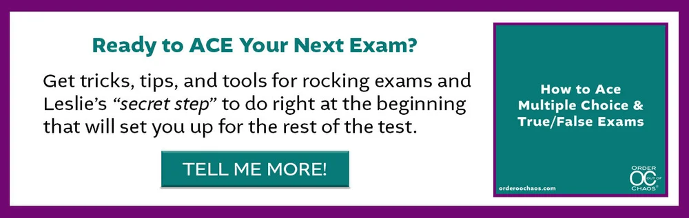 Q: What’s the Best Way to Study for Middle-School Exams? — Order Out of ...