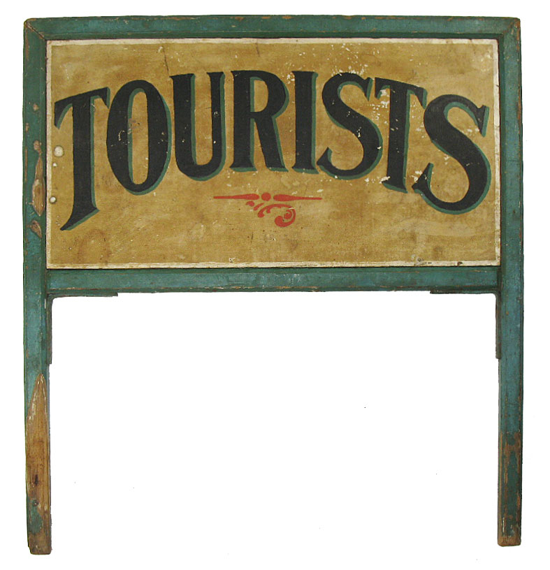 Hand-Painted Tourists Sign — Cherry Gallery