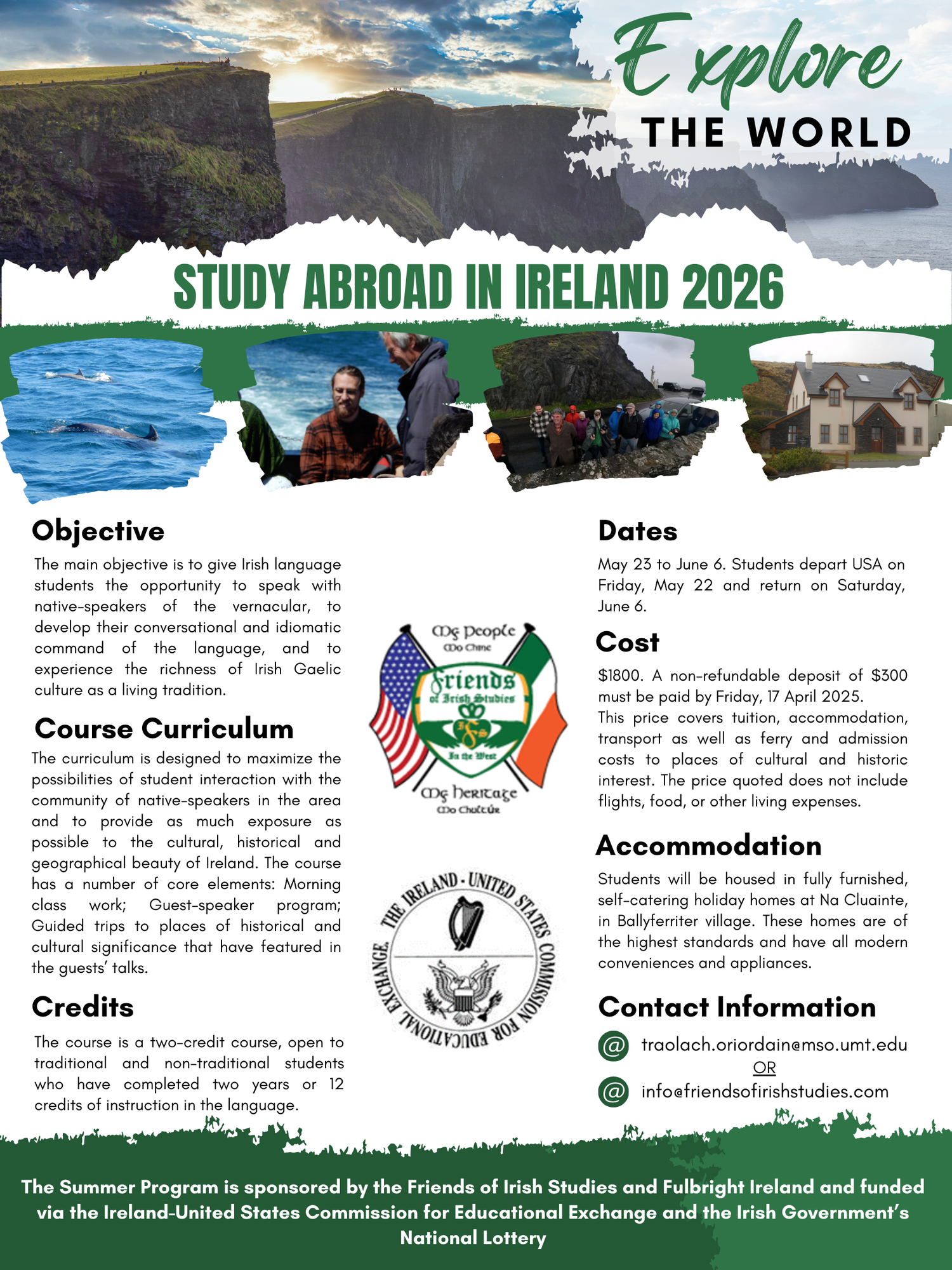 Summer Course | Study Abroad — Friends of Irish Studies in the West