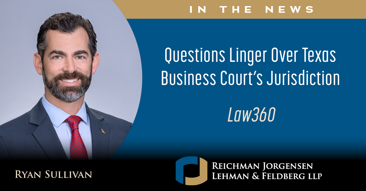 Reichman Jorgensen Lehman Feldberg LLP — News