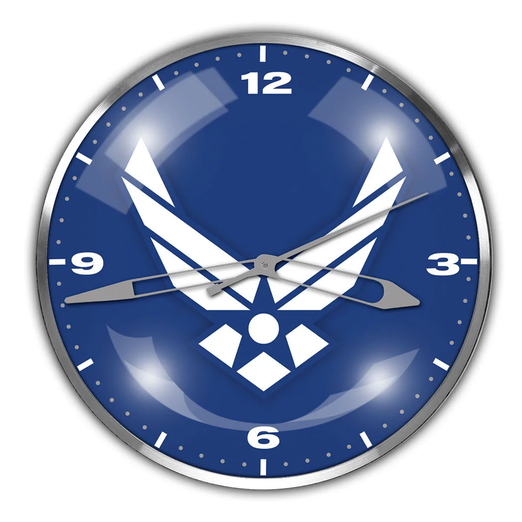 U.S. AIR FORCE LOGO ROUND PAM CLOCK — PAM CLOCK CO.