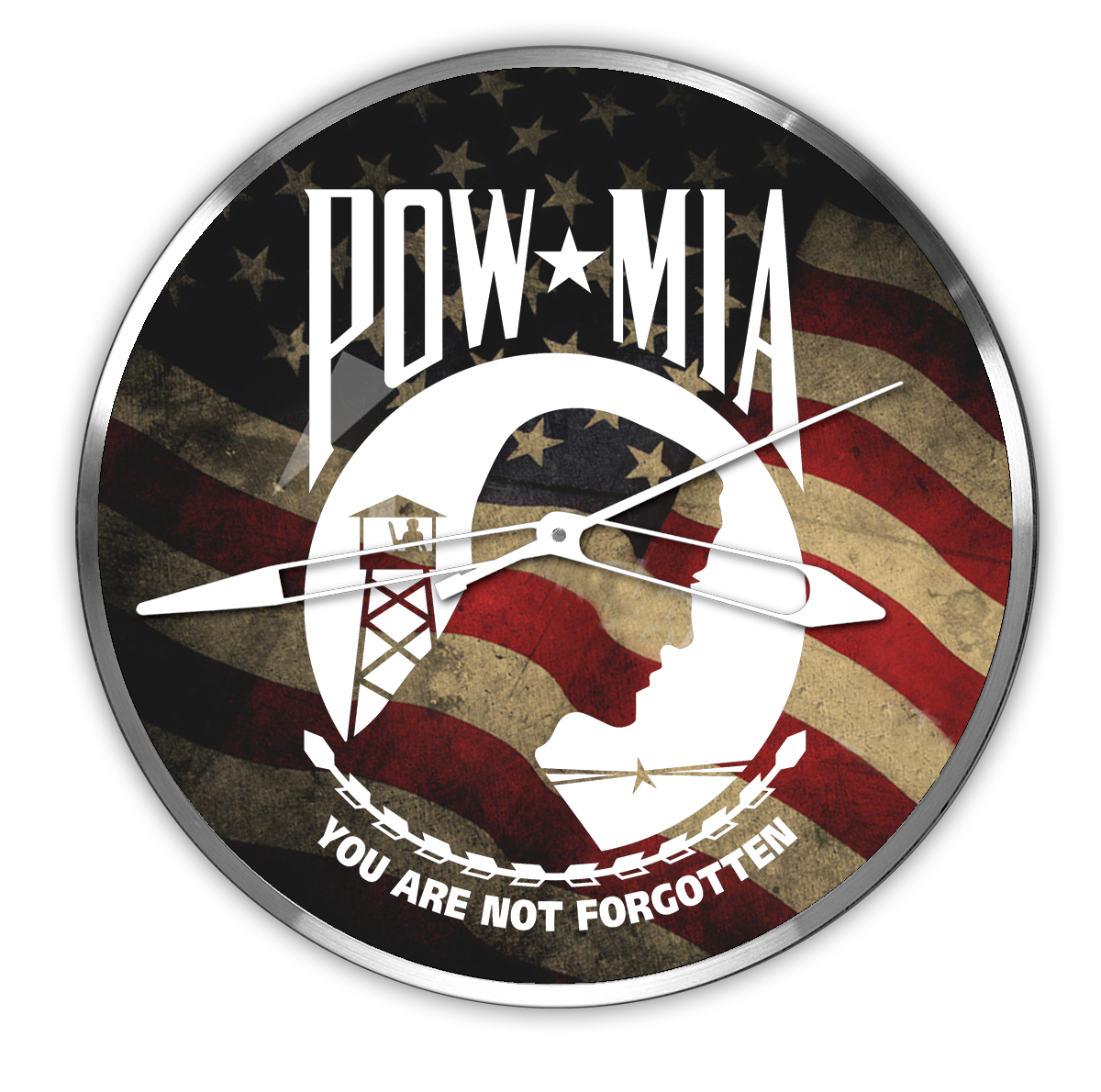POW/MIA ROUND PAM CLOCK — PAM CLOCK CO.