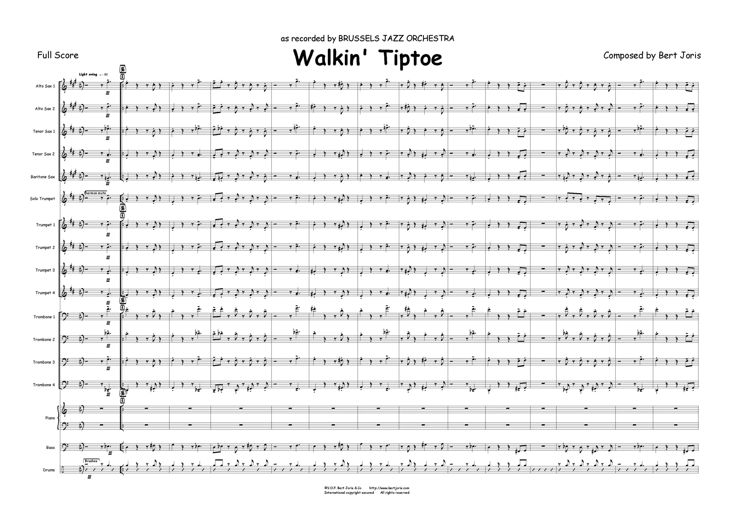 Walkin' Tiptoe — Bert Joris