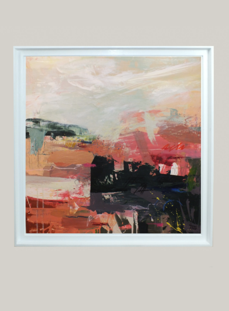 Original abstract landscape paintings by British artist Georgia Elliott ...