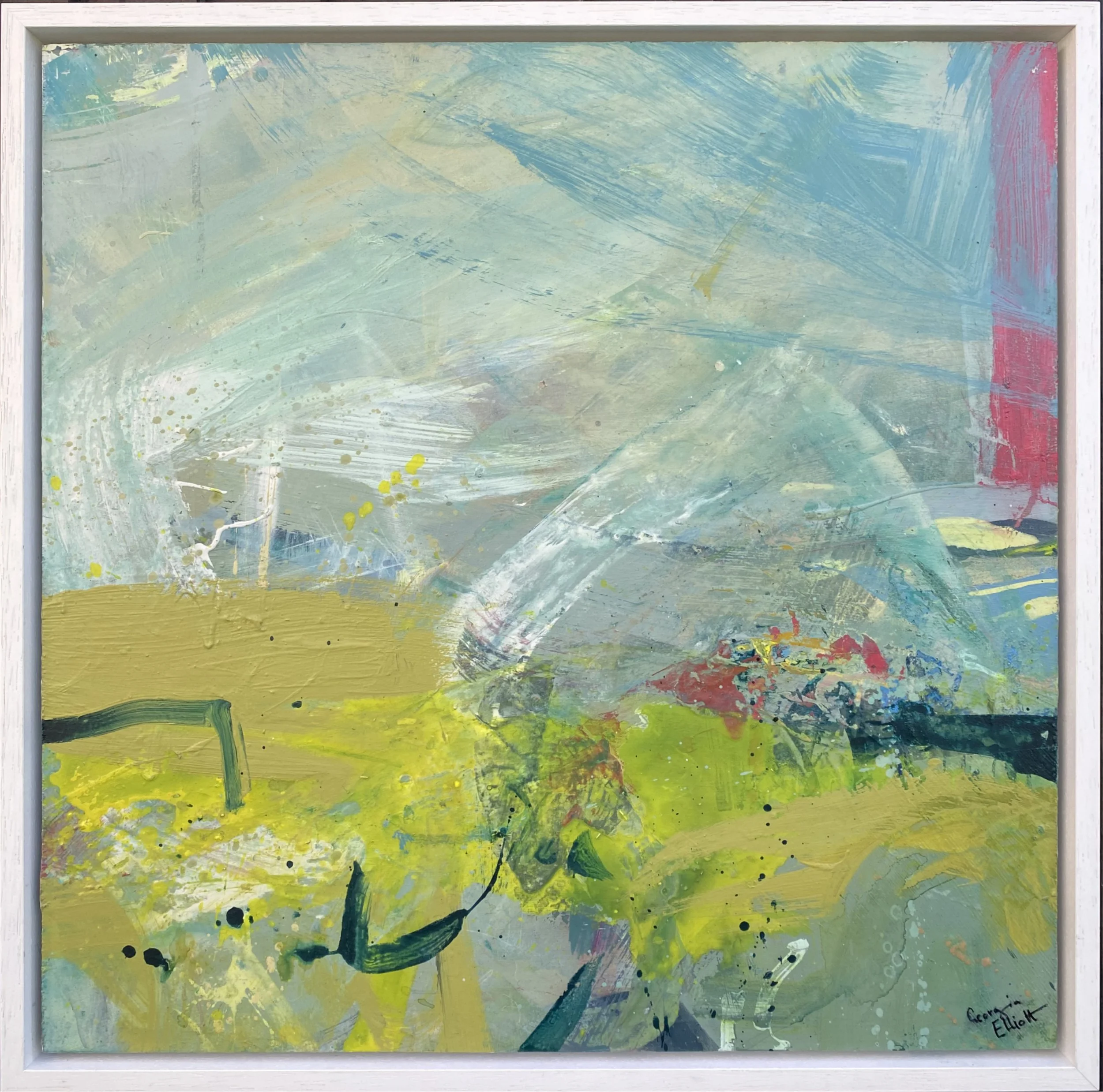 Original abstract landscape paintings by British artist Georgia Elliott ...