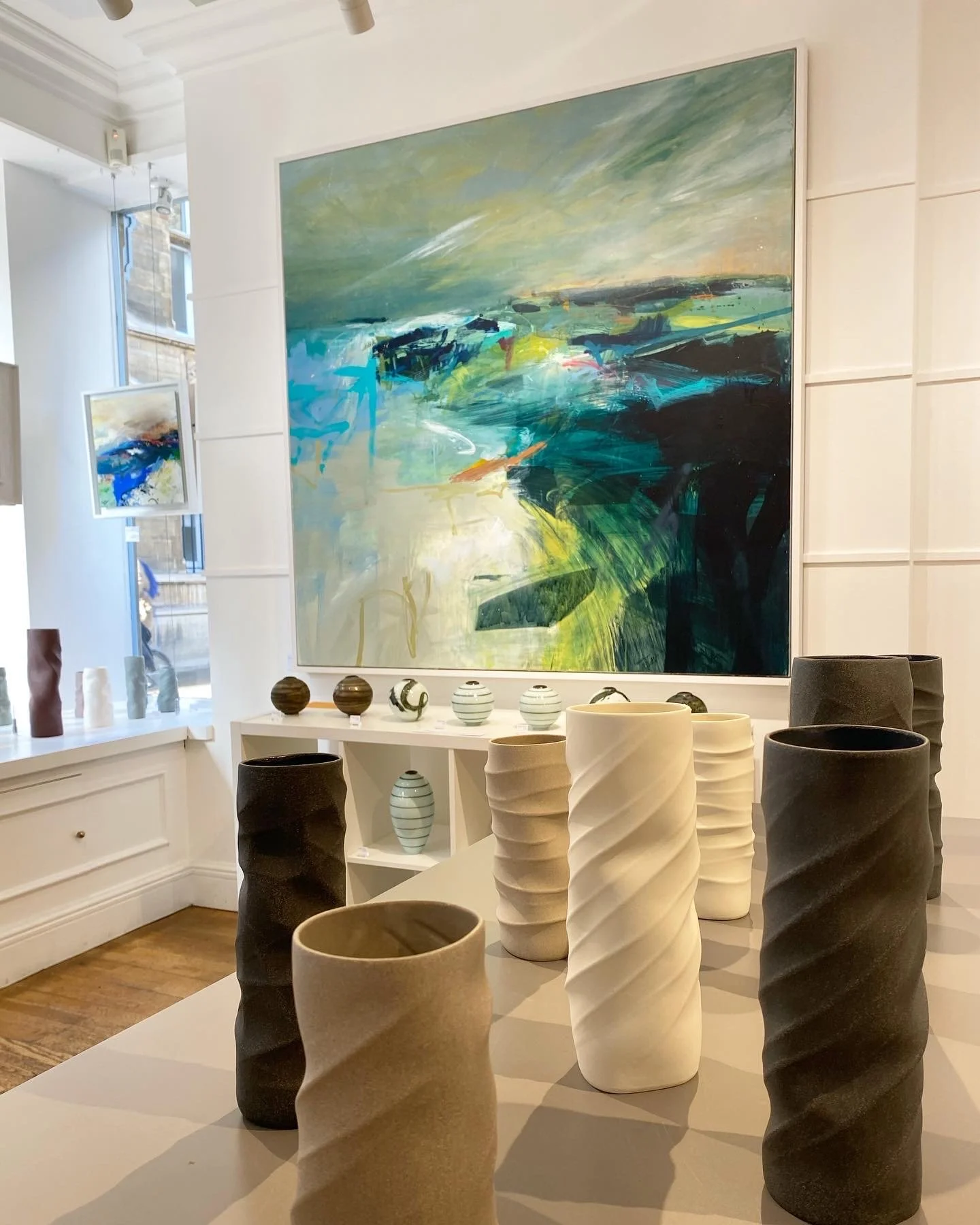 Original abstract landscape paintings by British artist Georgia Elliott ...