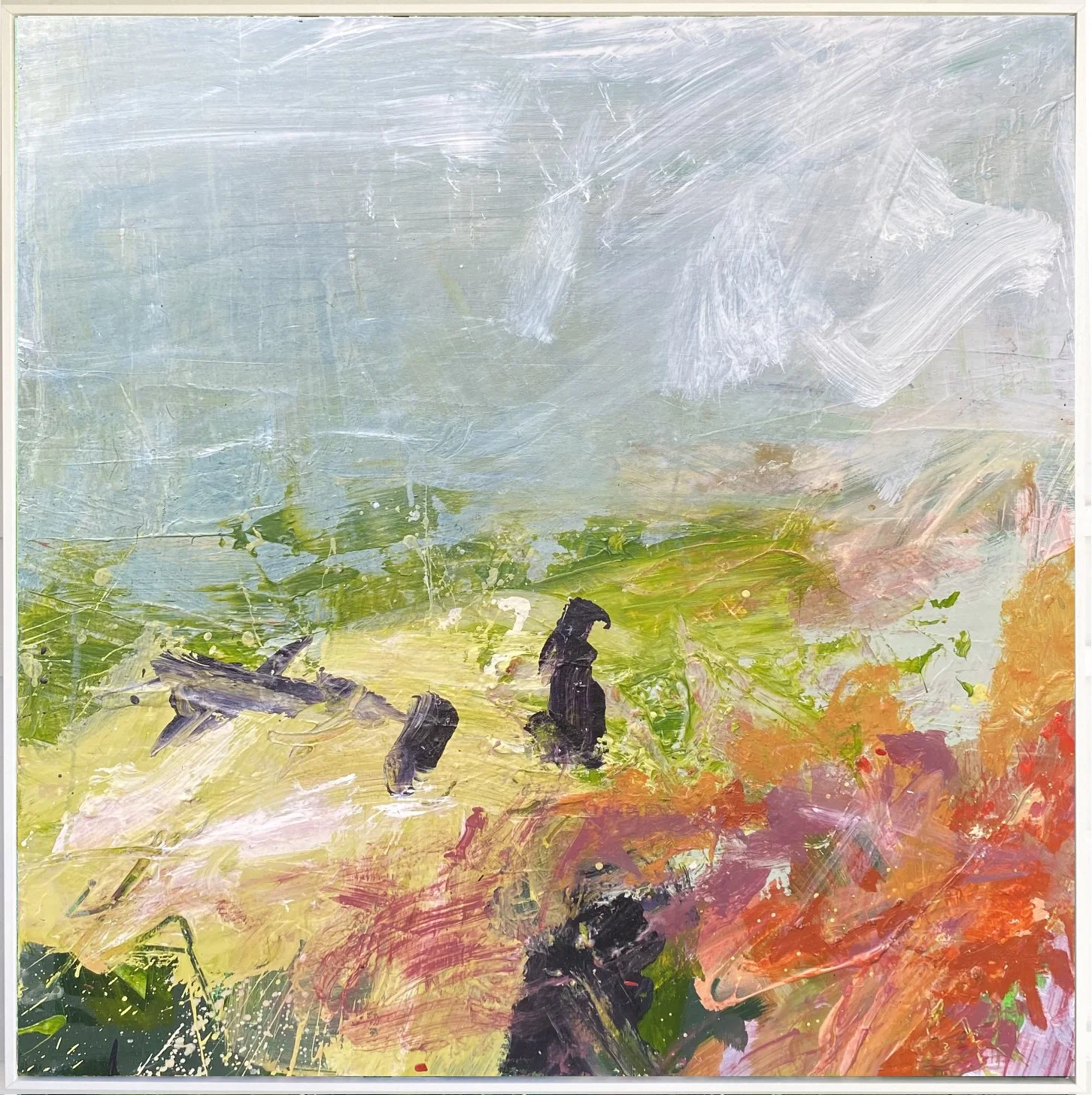 Original abstract landscape paintings by British artist Georgia Elliott ...