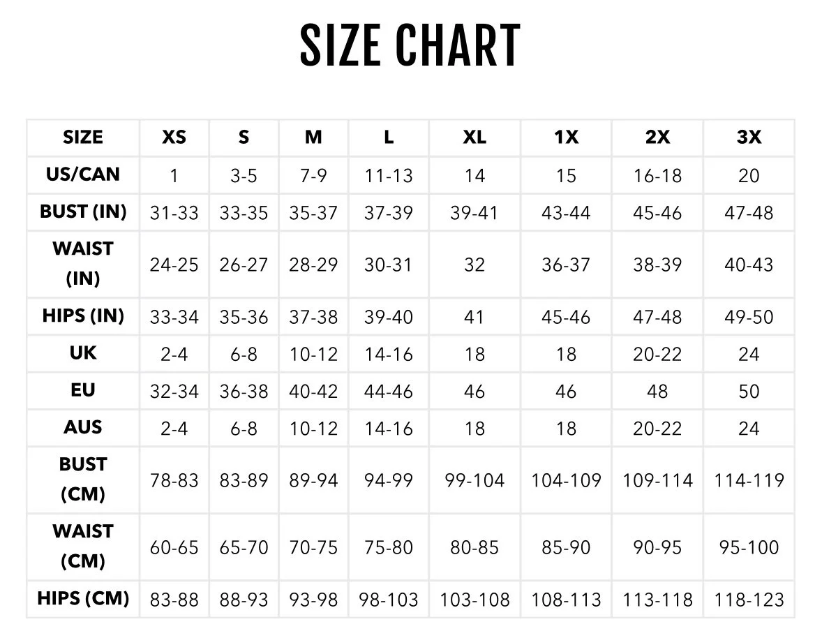 Size Chart — Feline Apparel