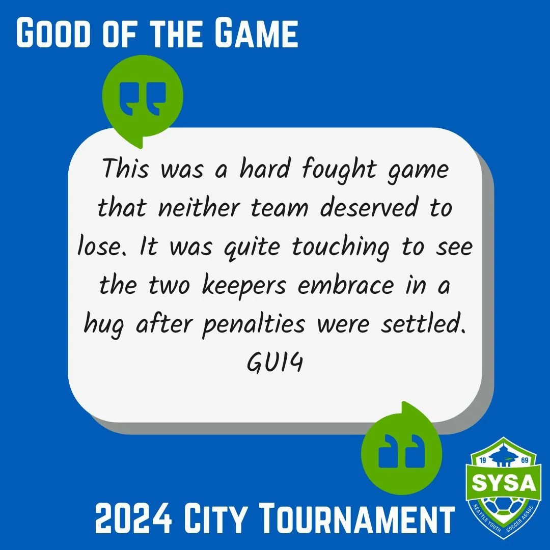 City Tournament (U11-U19) - Dec — Seattle Youth Soccer Association (SYSA)