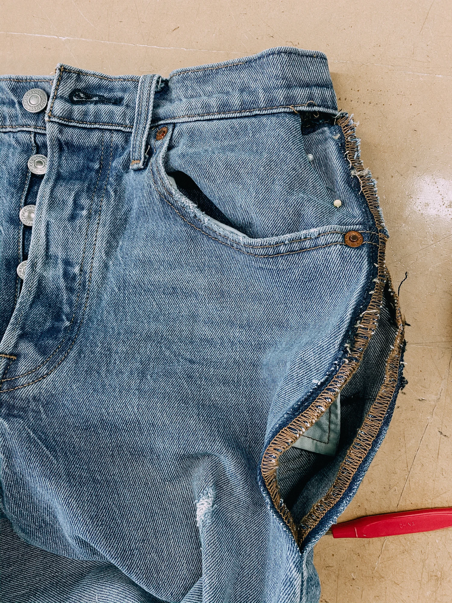 Jeans Alteration: How to size down Denim Jeans at the waist — Sewing ...