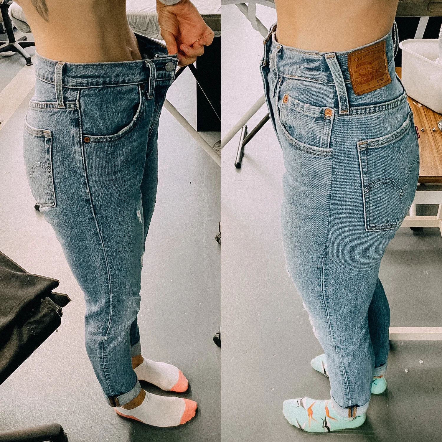 Jeans Alteration: How to size down Denim Jeans at the waist — Sewing ...