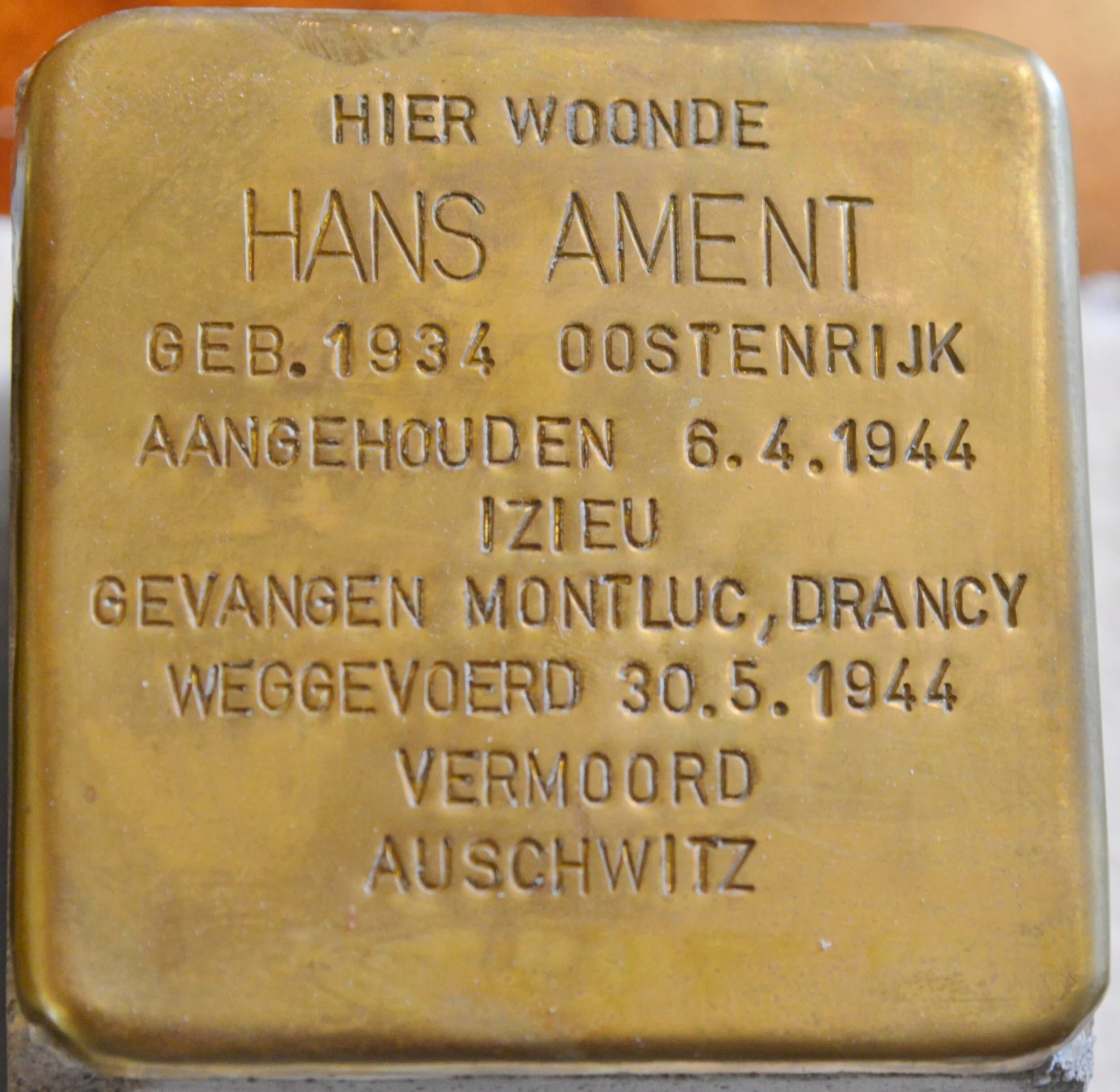 Hans Jeannot Ament — Déporté·e·s de Lyon et sa région