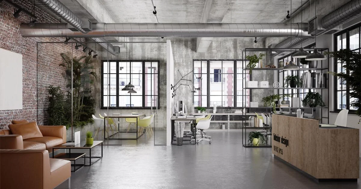 Modern Industrial Lobby