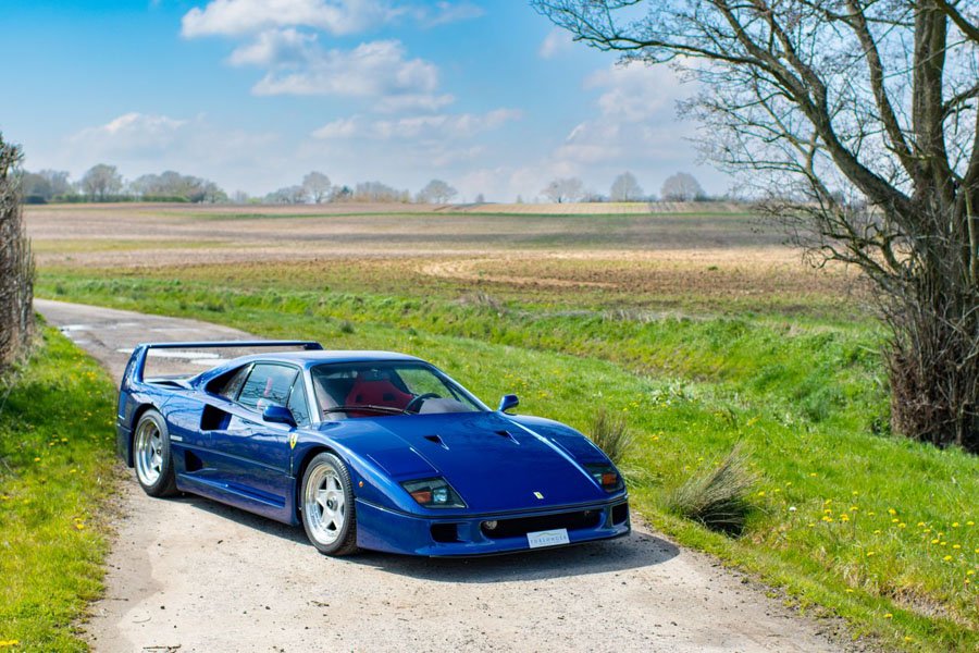 1989 Blue Ferrari F40 For Sale in the UK — Supercar Nostalgia