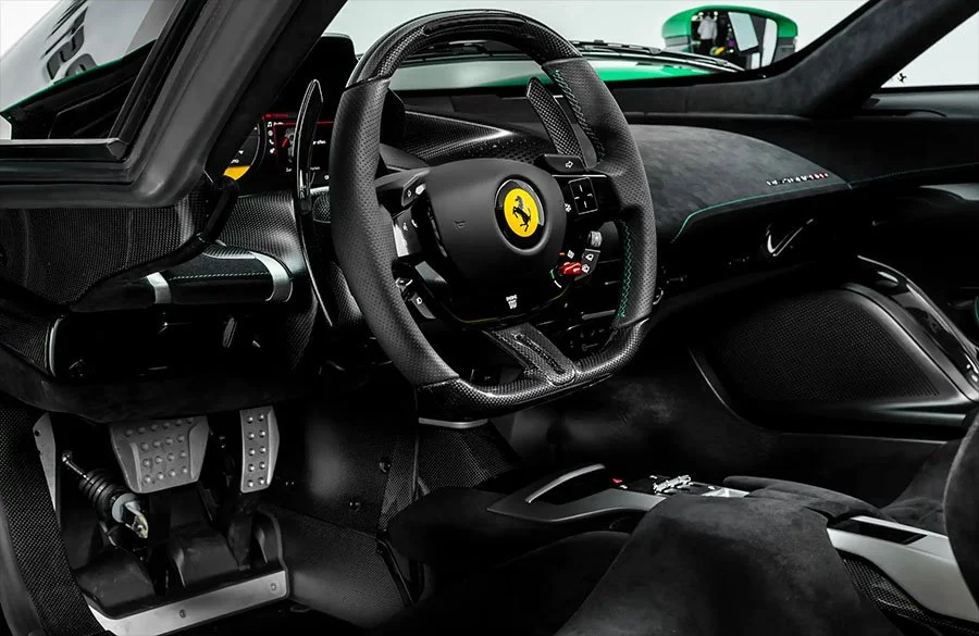 BP Green 2023 Ferrari SP3 Daytona For Sale in UAE — Supercar Nostalgia
