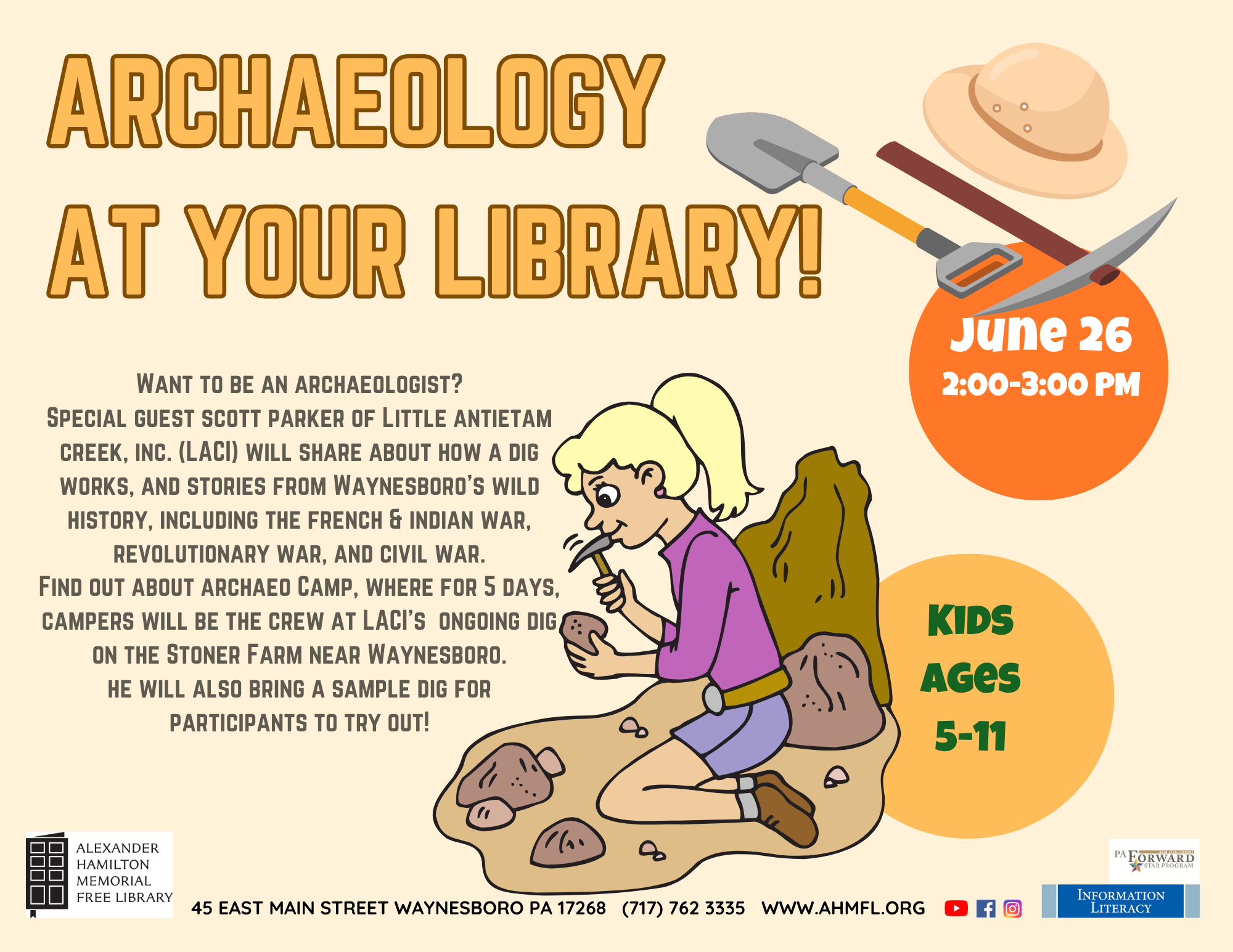 Archaeology At Your Library! (Kids) — Alexander Hamilton Memorial Free ...