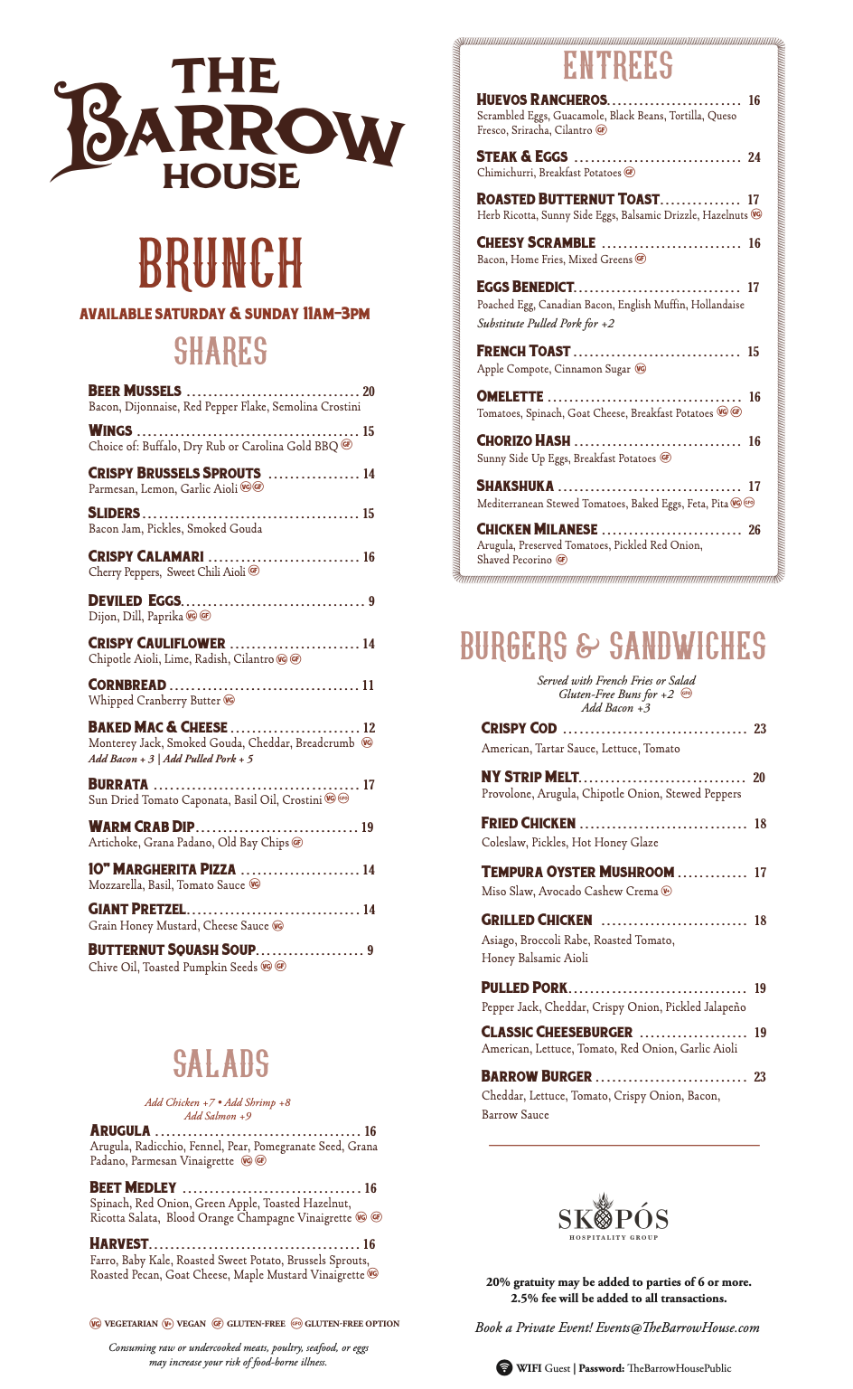 Brunch — The Barrow House