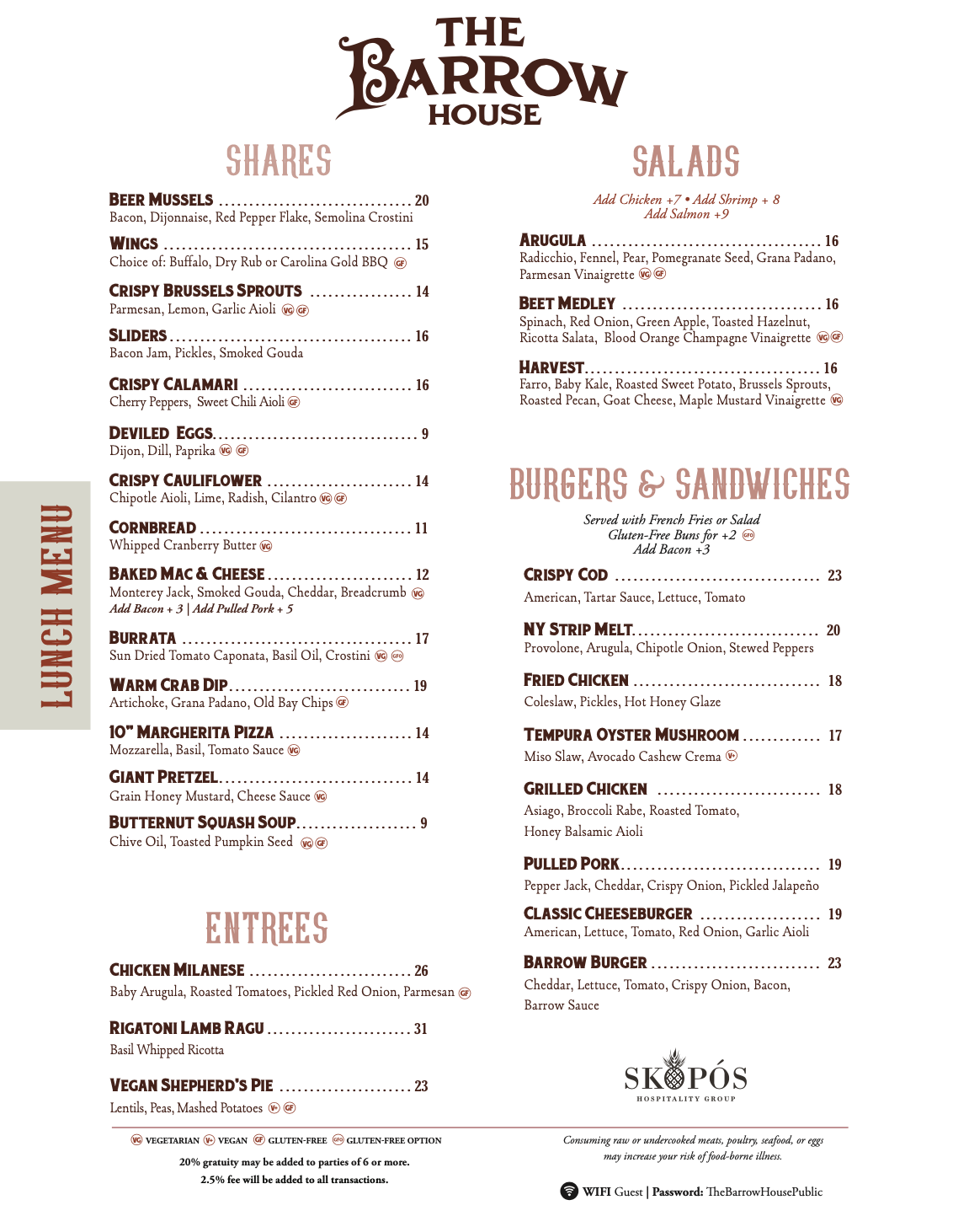 Lunch — The Barrow House