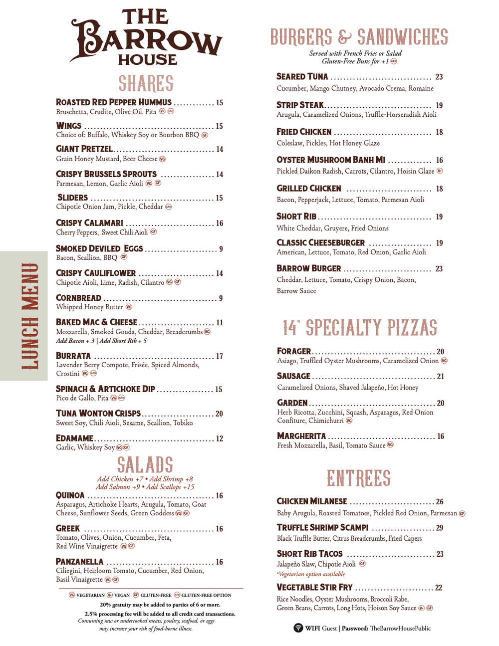 Lunch — The Barrow House