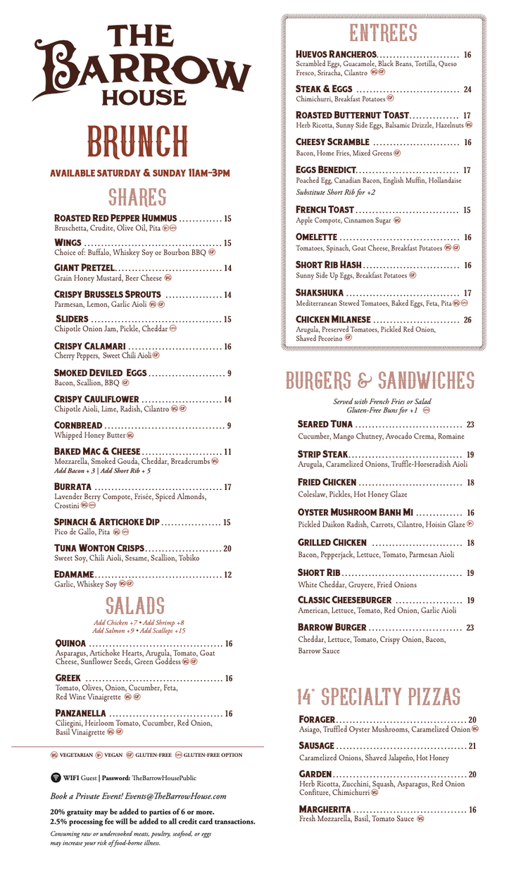 Brunch — The Barrow House