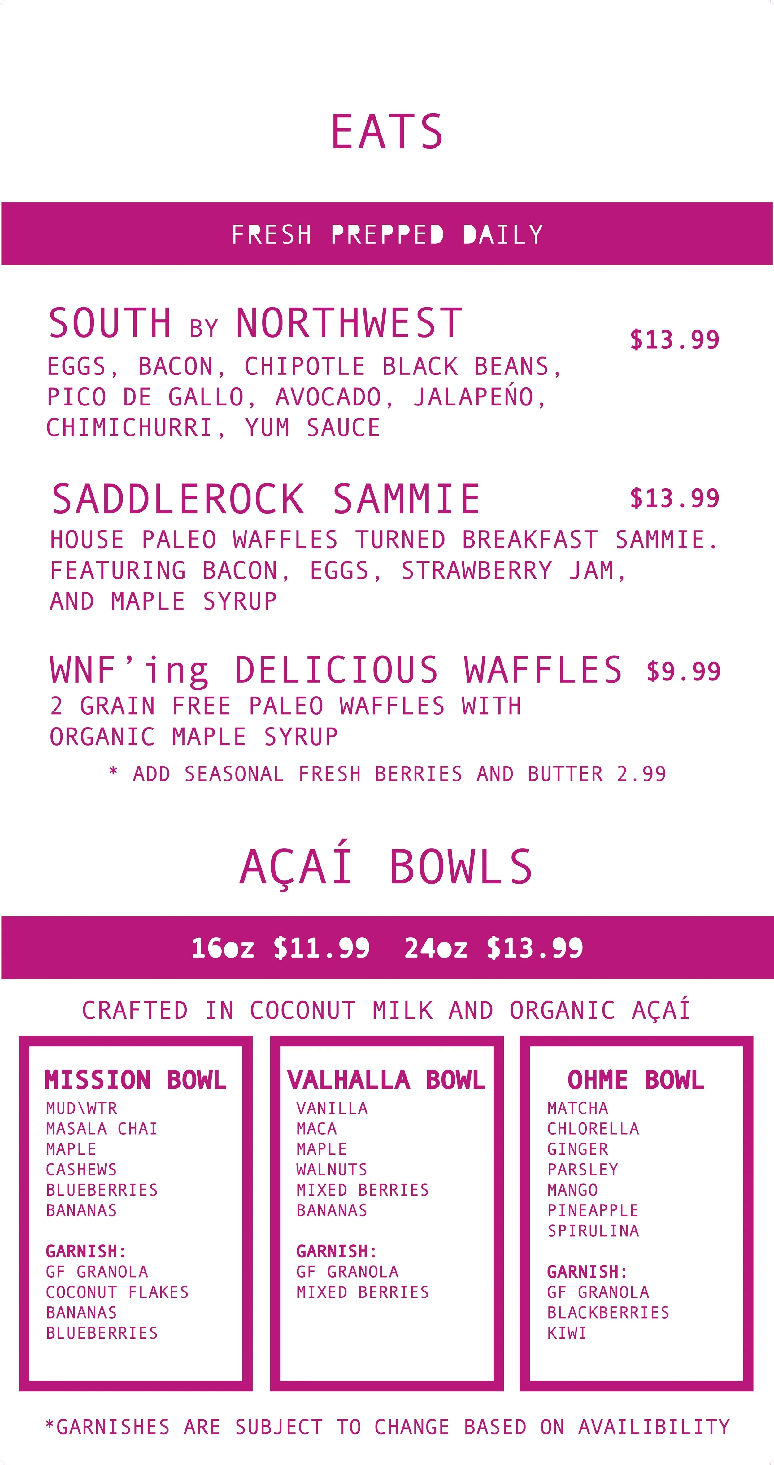 WNF CAFÉ — WENATCHEE NATURAL FOODS