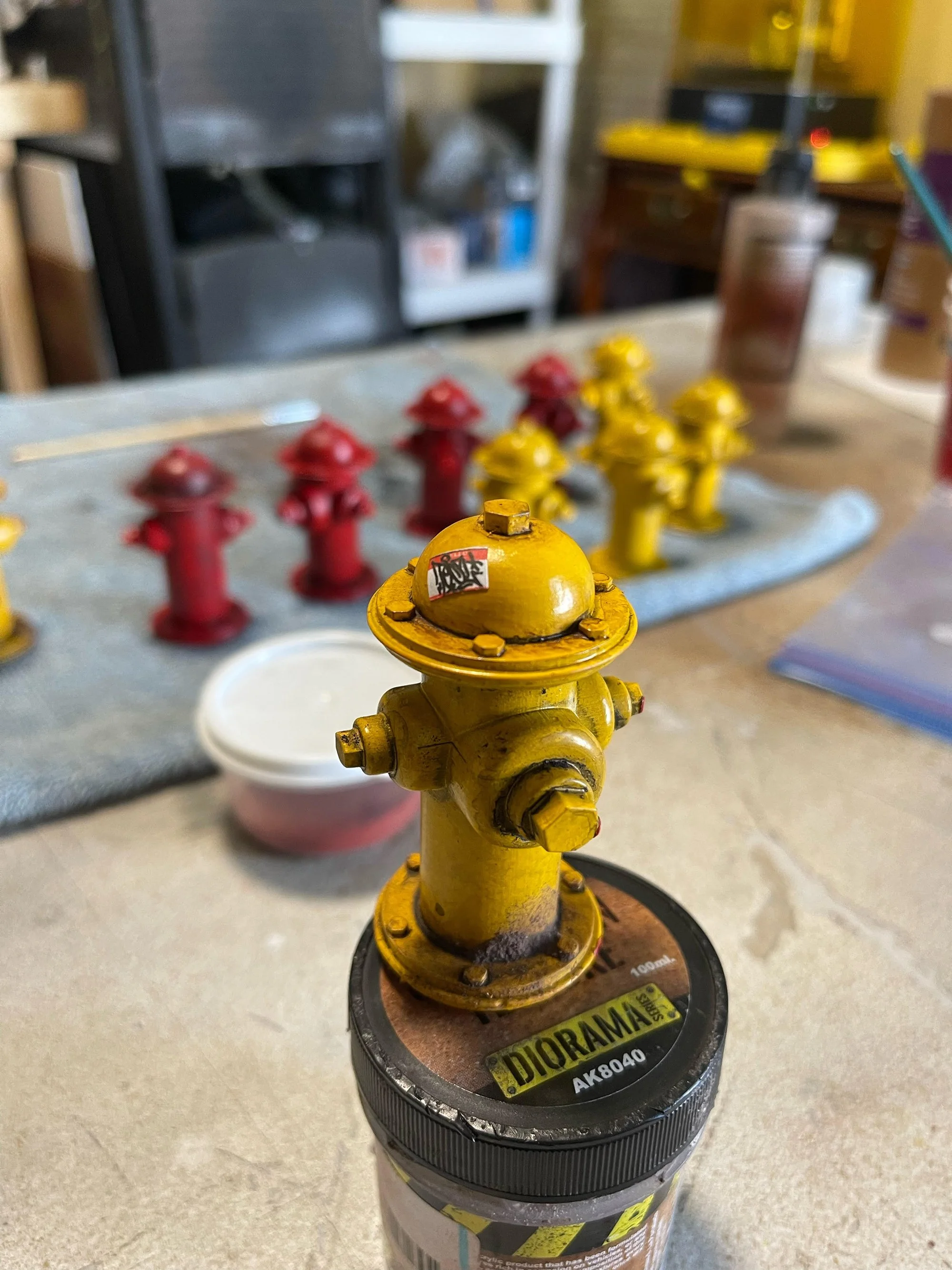 Painted Miniature Fire Hydrant FREE SHIPPING — Insightful Imagery