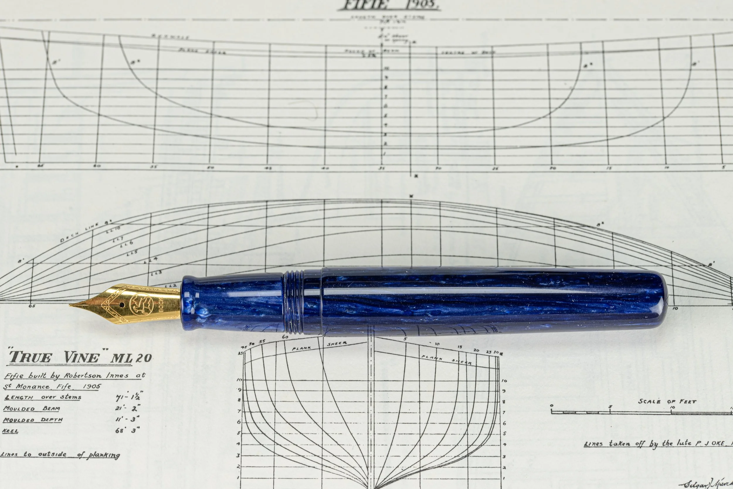 Bespoke Omni Dark blue fountain pen — Clyde Pen Company