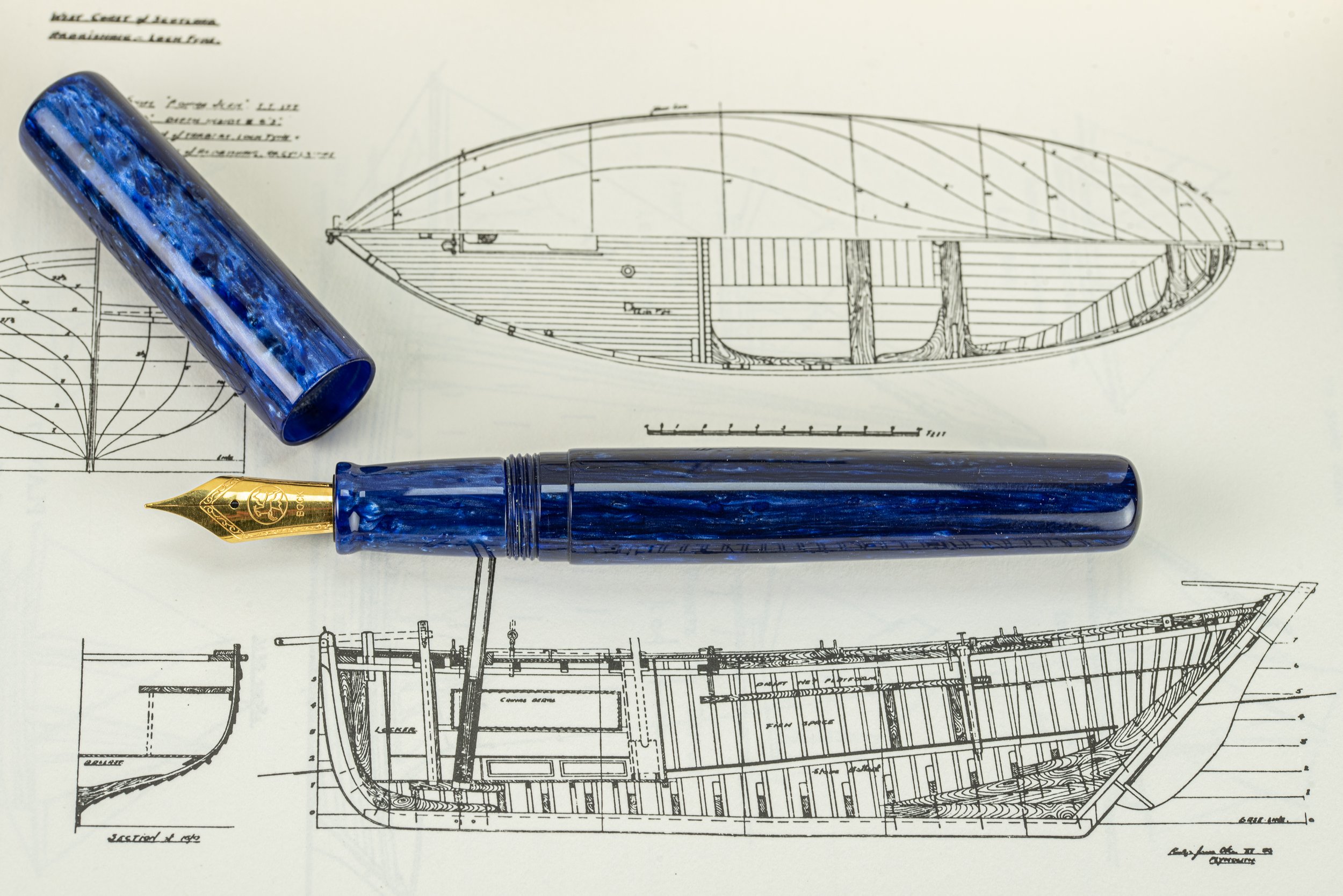 Bespoke Omni Dark blue fountain pen — Clyde Pen Company
