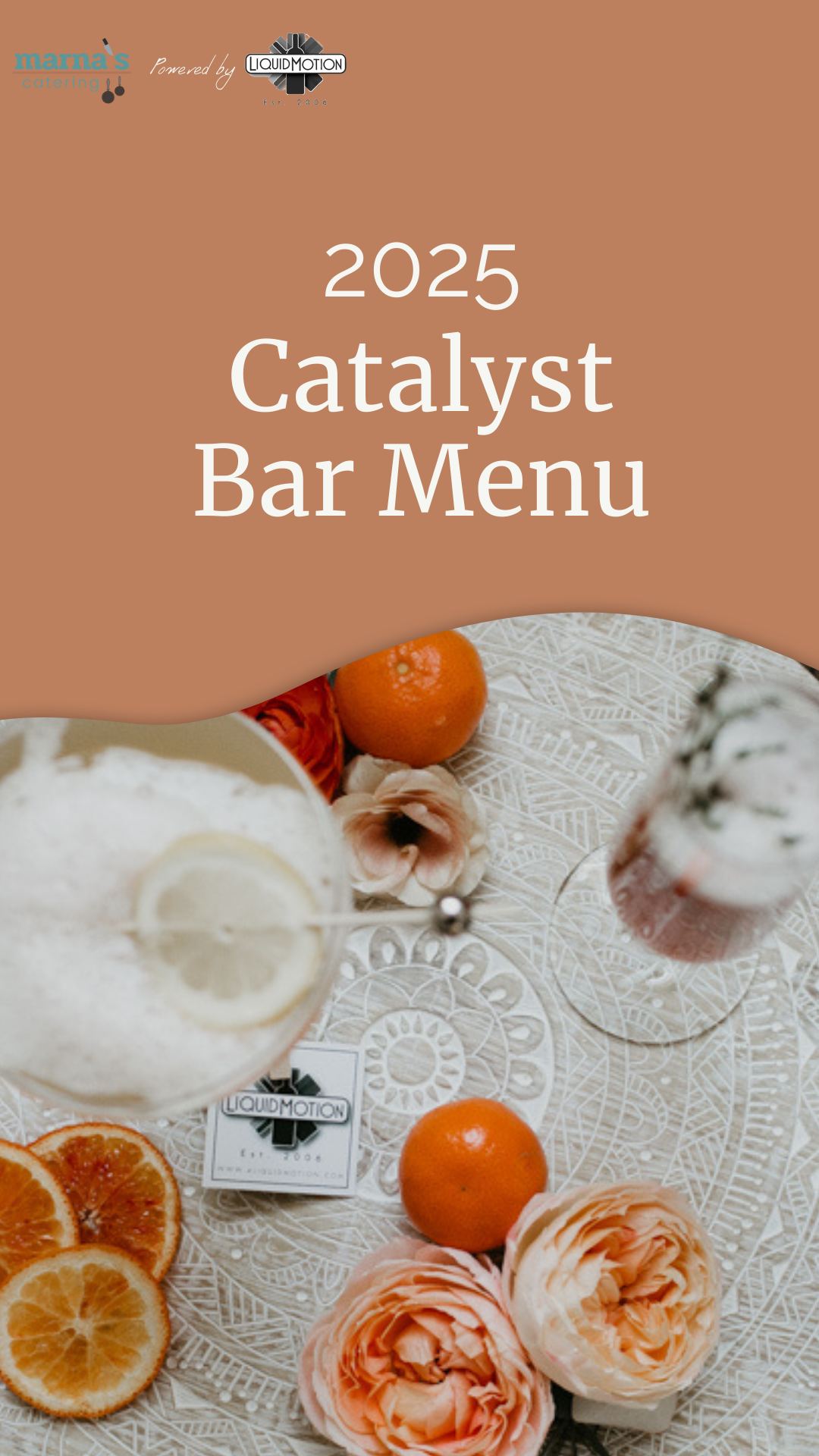 Catalyst Menu 2025 — Liquidmotion Bartending