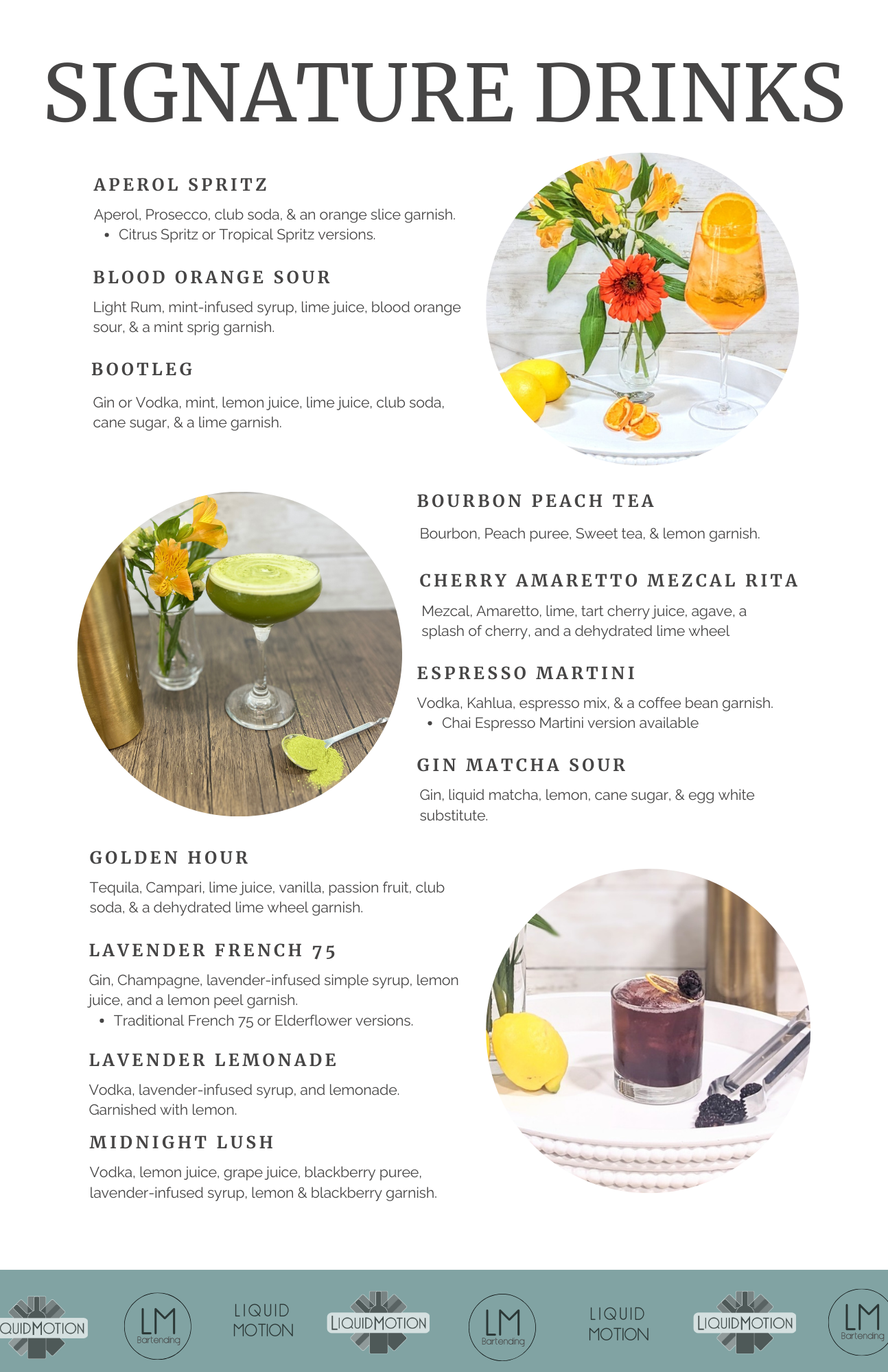 Liquidmotion Signature Drinks and Mocktails — Liquidmotion Bartending