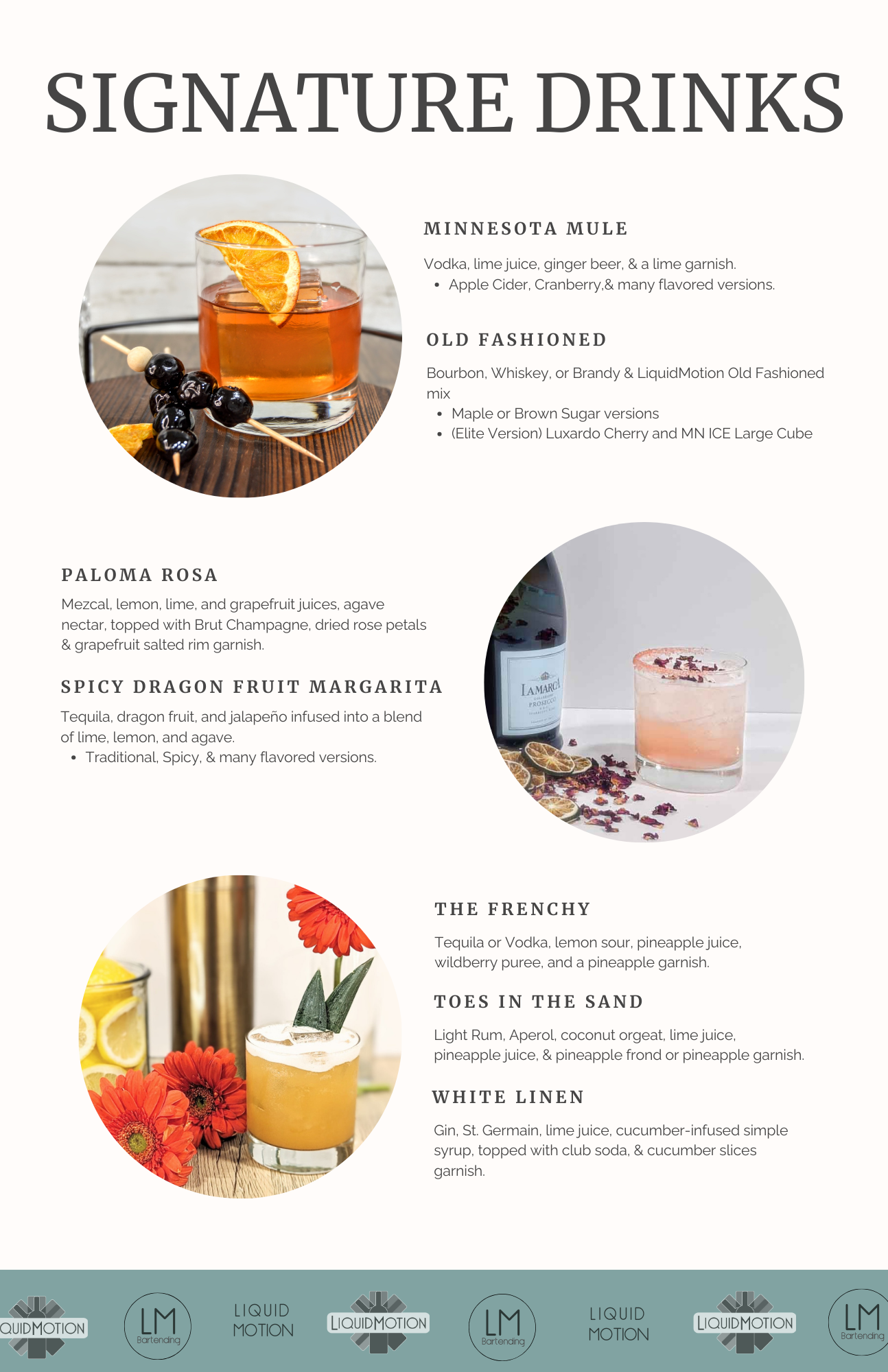 Liquidmotion Signature Drinks and Mocktails — Liquidmotion Bartending