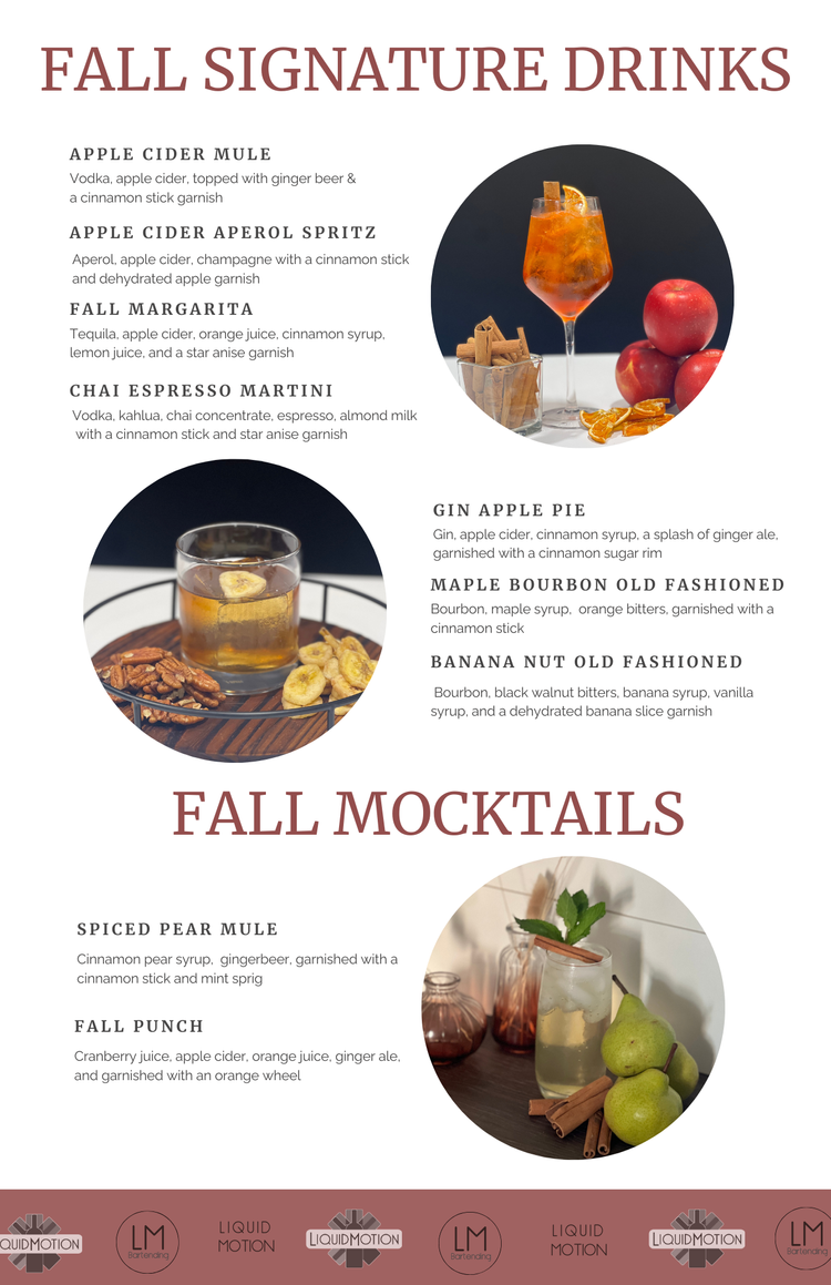 LiquidMotion Fall Menu — Liquidmotion Bartending