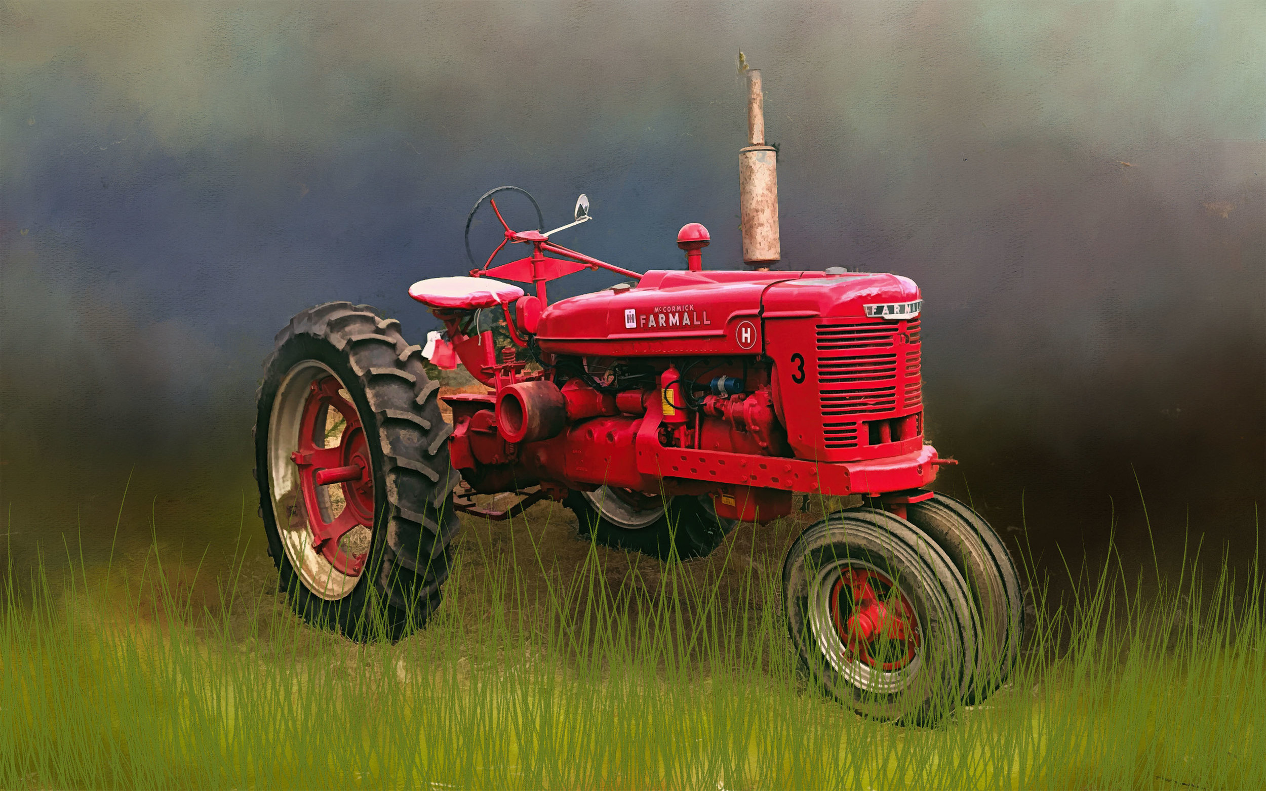 Antique Tractors And Trucks Fabric Red Dyeing & Batik Craft Supplies ...