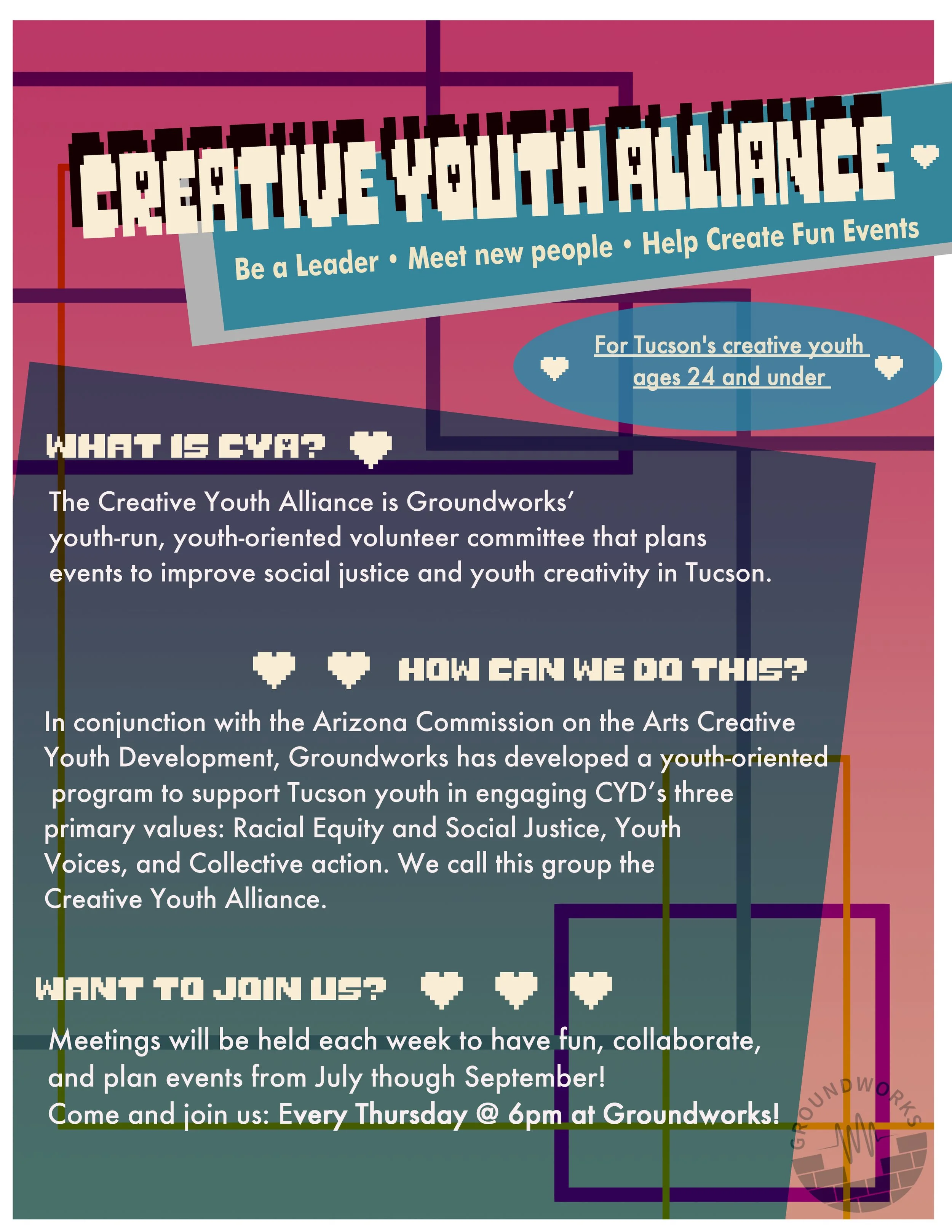 Creative Youth Alliance — GROUNDWORKS