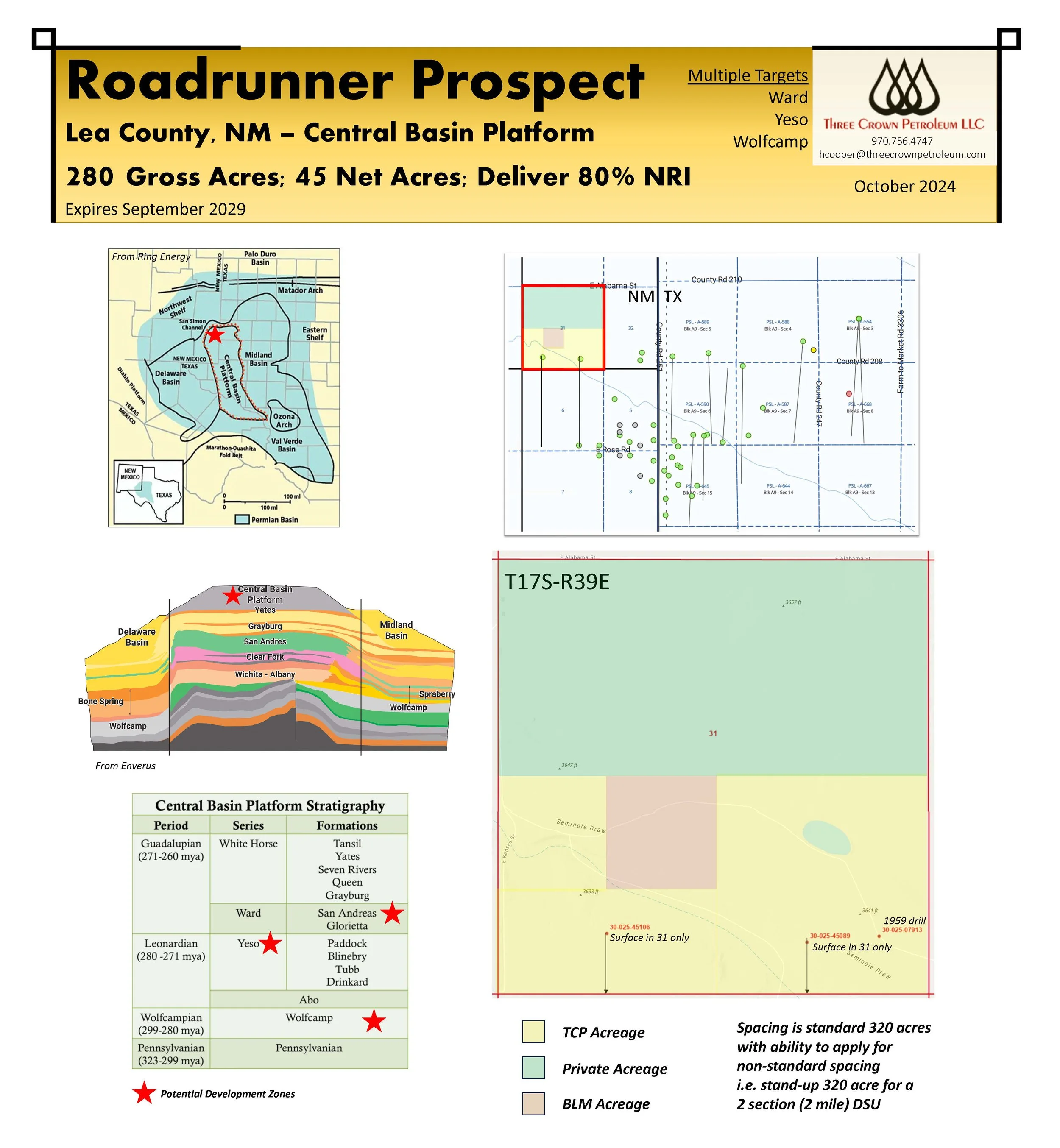 Roadrunner Prospect — Three Crown Petroleum