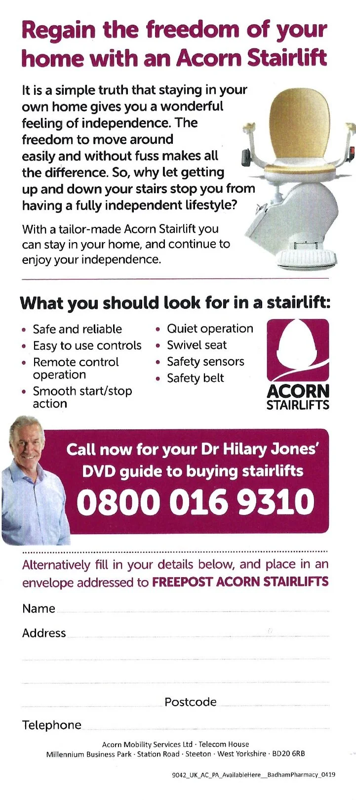 EQUIPMENT SALES — DACT