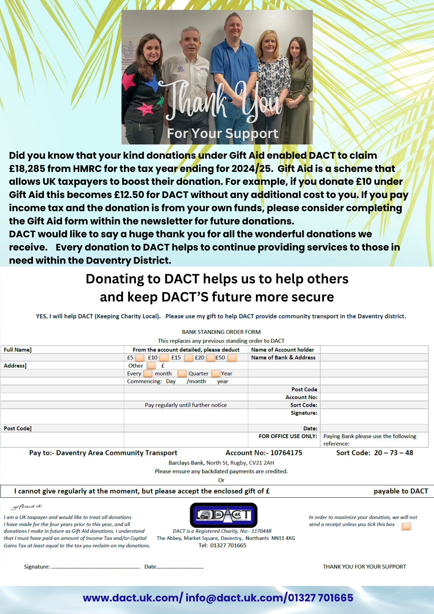 NEWSLETTERS — DACT