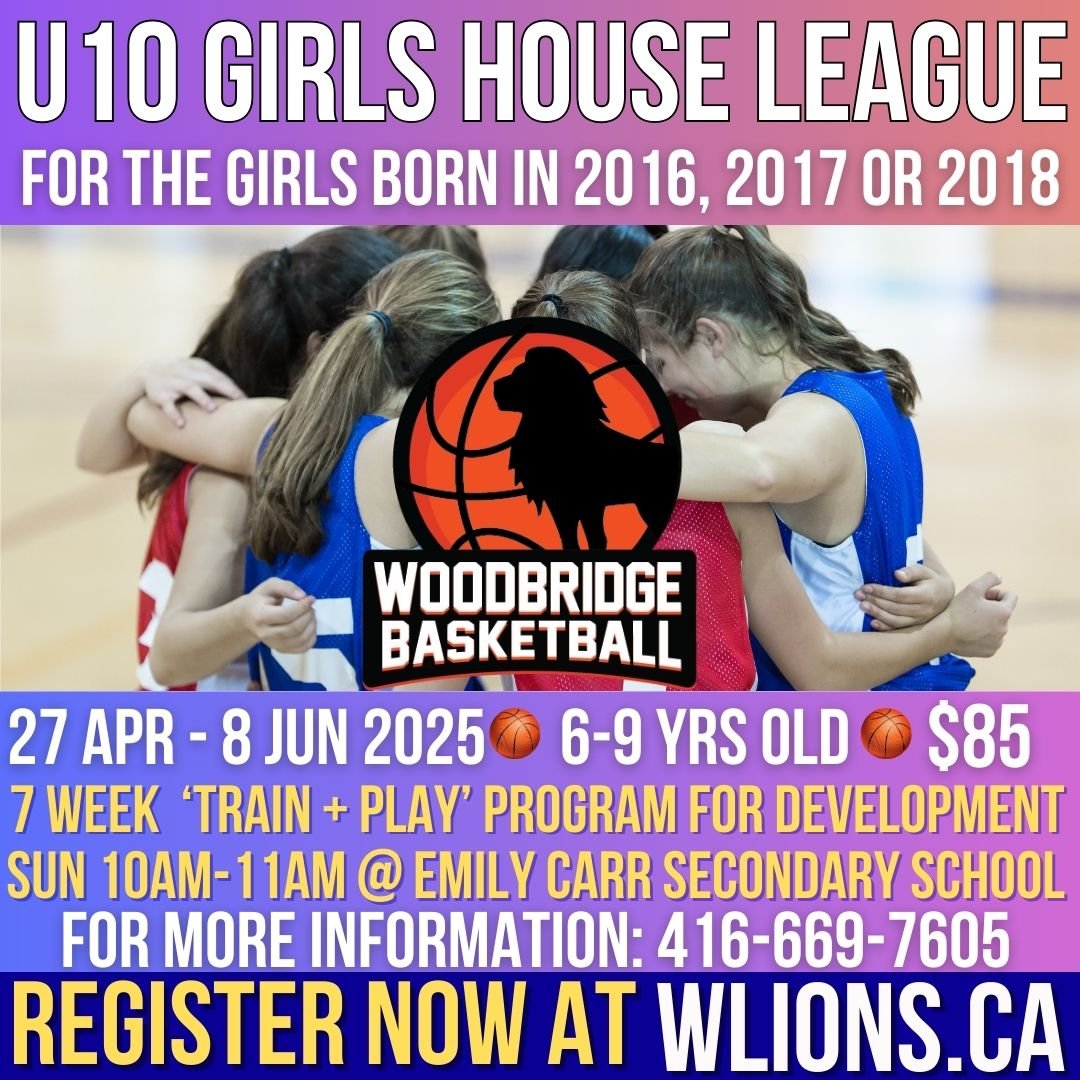 **NEW PROGRAM: U10 GIRLS HOUSE LEAGUE!💕 — Woodbridge Basketball Association
