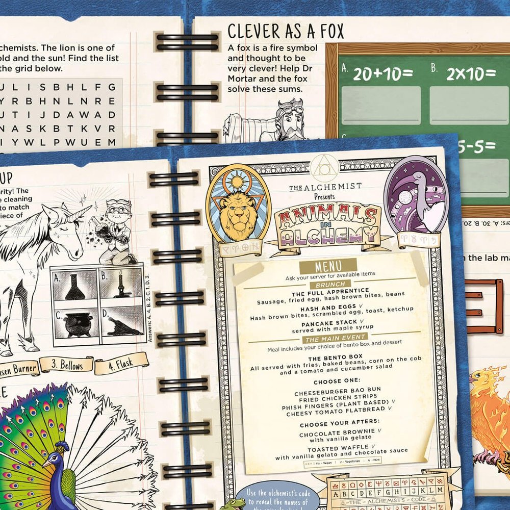 Childrens menus and activity sheets — Colour Heroes