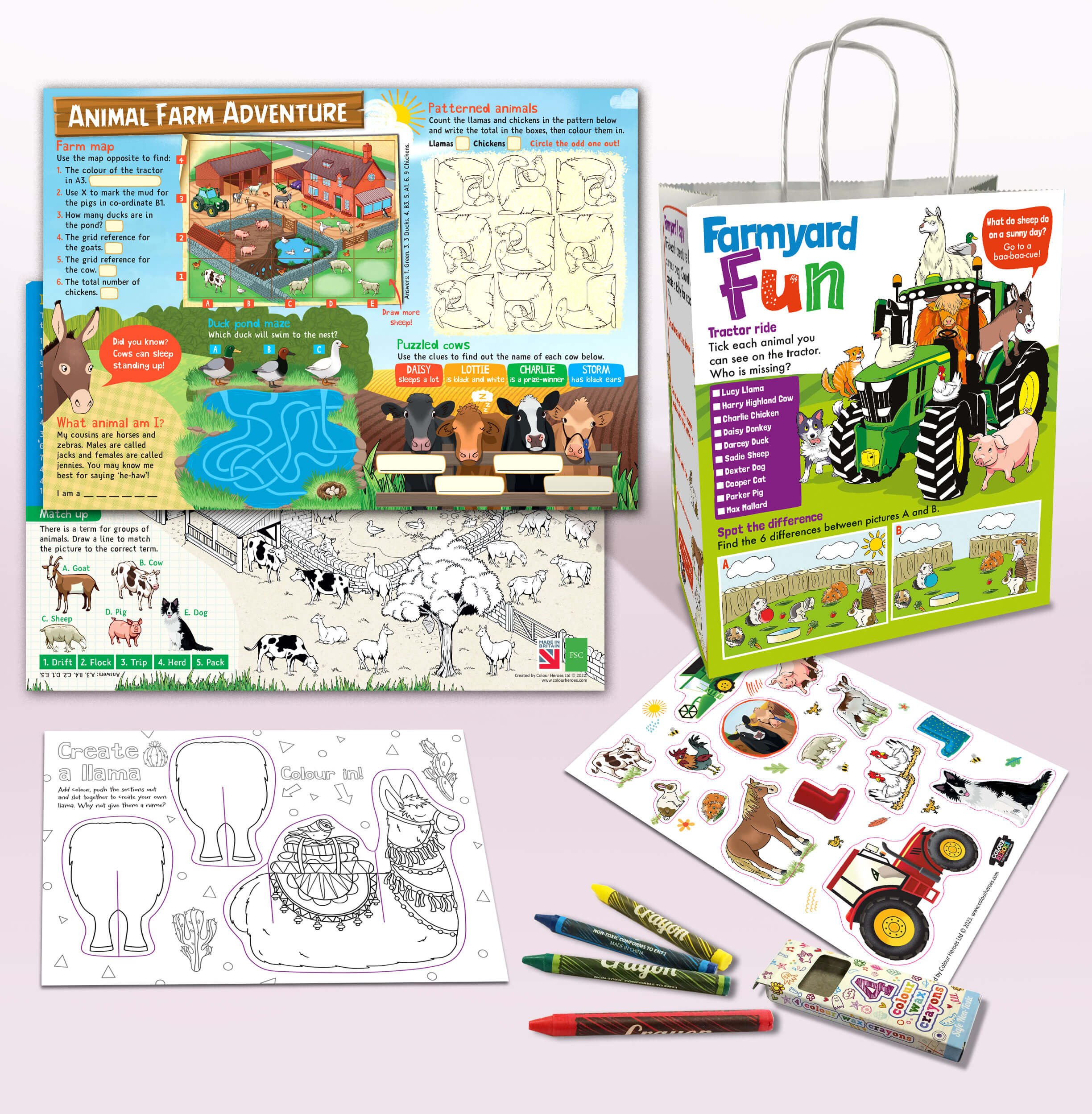 Christmas Activity Packs - 100 Packs. Price includes VAT — Colour Heroes